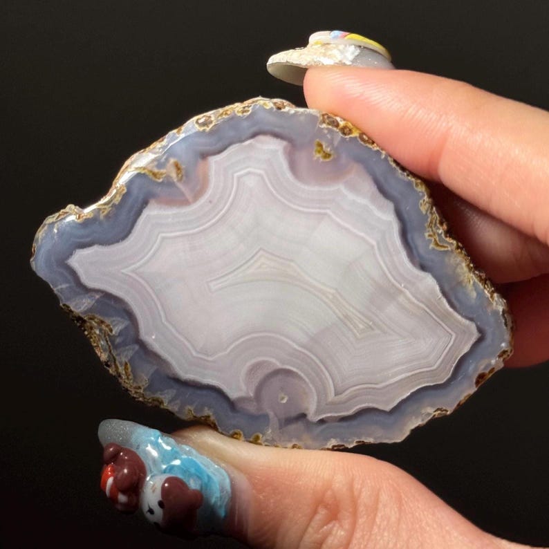 RARE, High Grade Laguna Agate - Perfect White, With Intricate Bandings ...