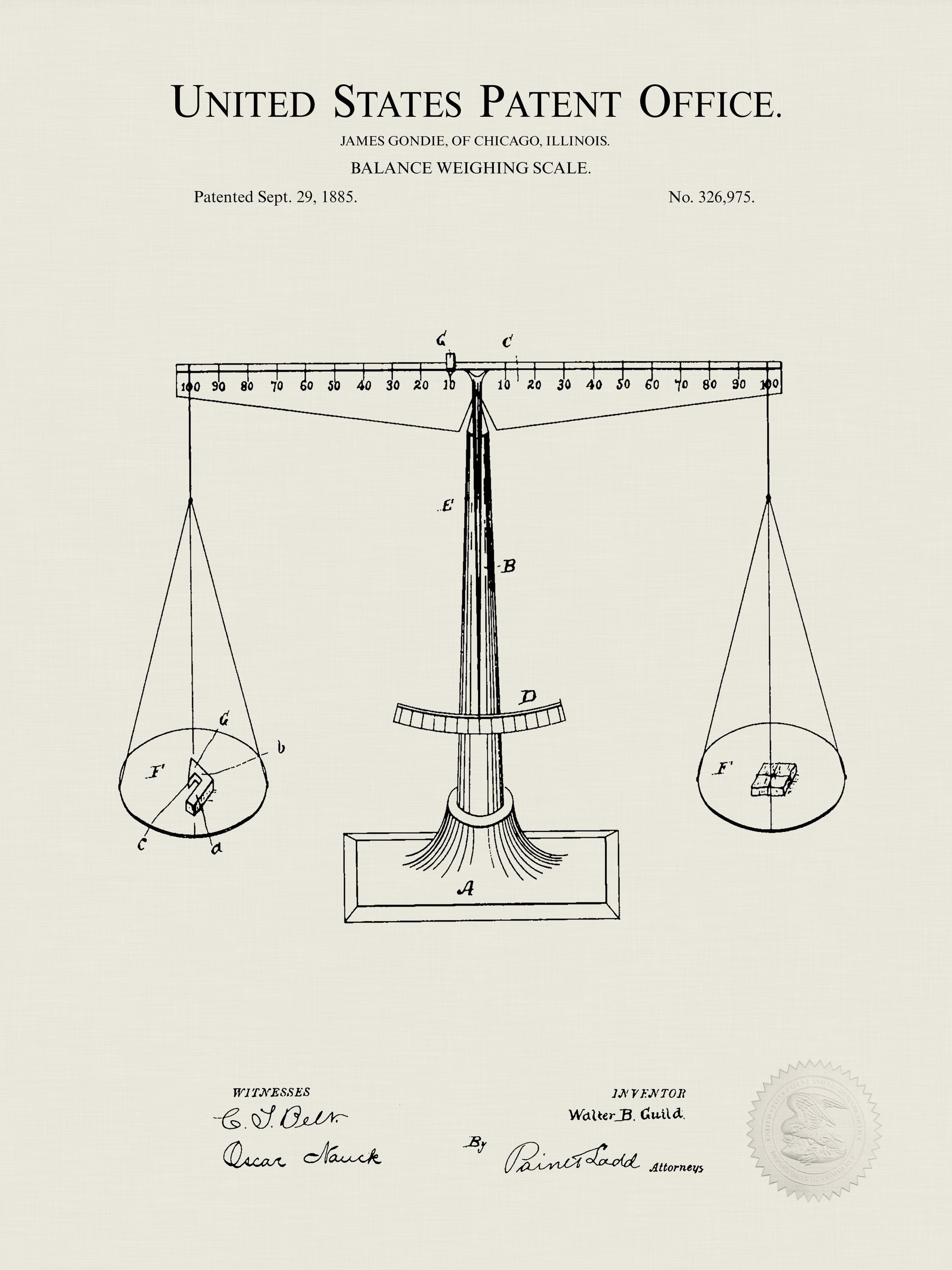 Antique Law Office Prints | Set of 4 Vintage Legal Patents | Unique ...