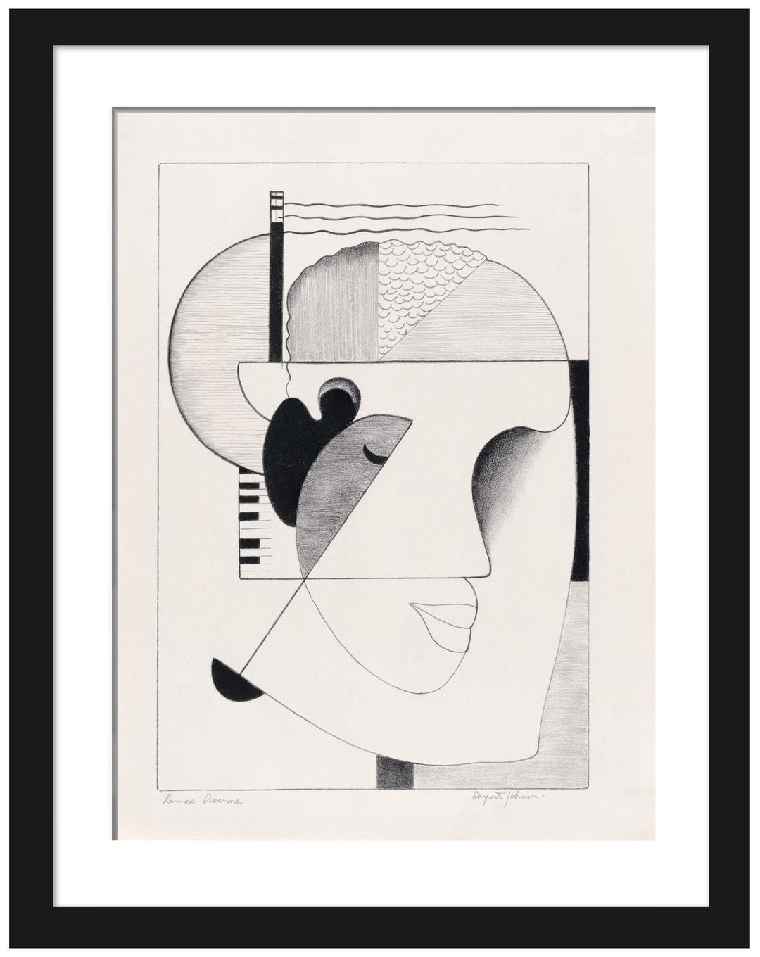 Harlem Lenox Avenue Print | Reproduction of Sargent Johnson's 1938 ...