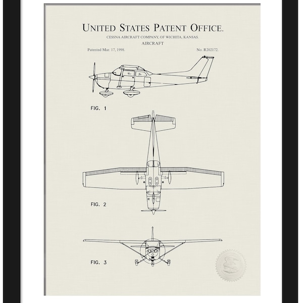 Cessna 172 Drawing - Etsy