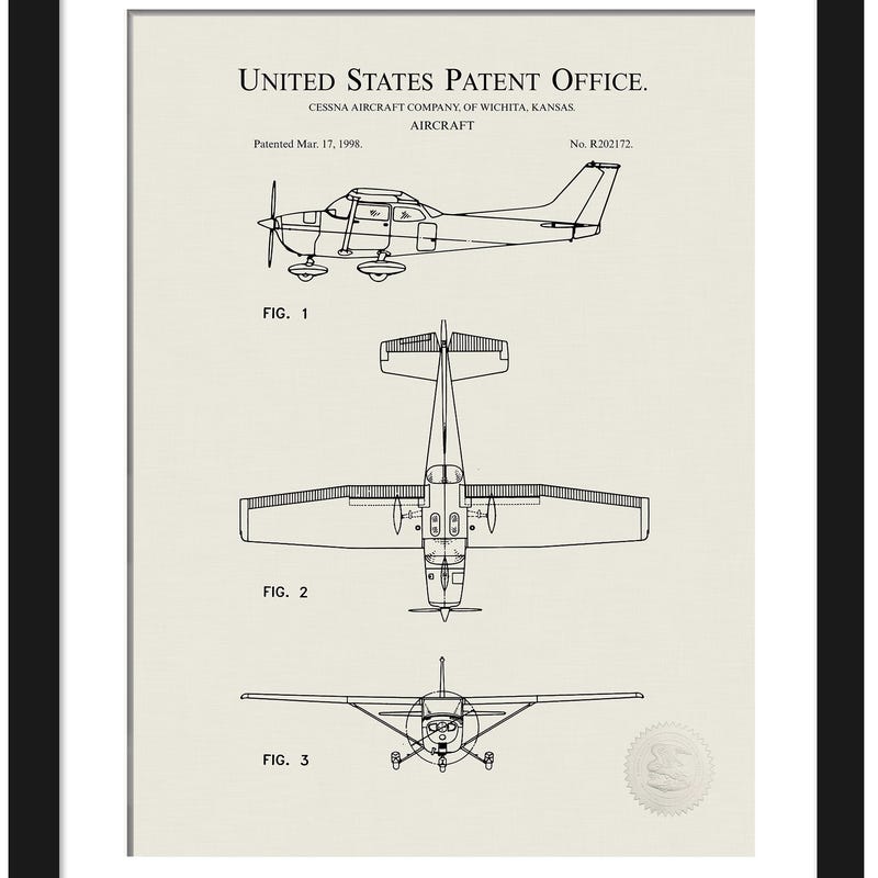 Cessna 172 Drawing - Etsy
