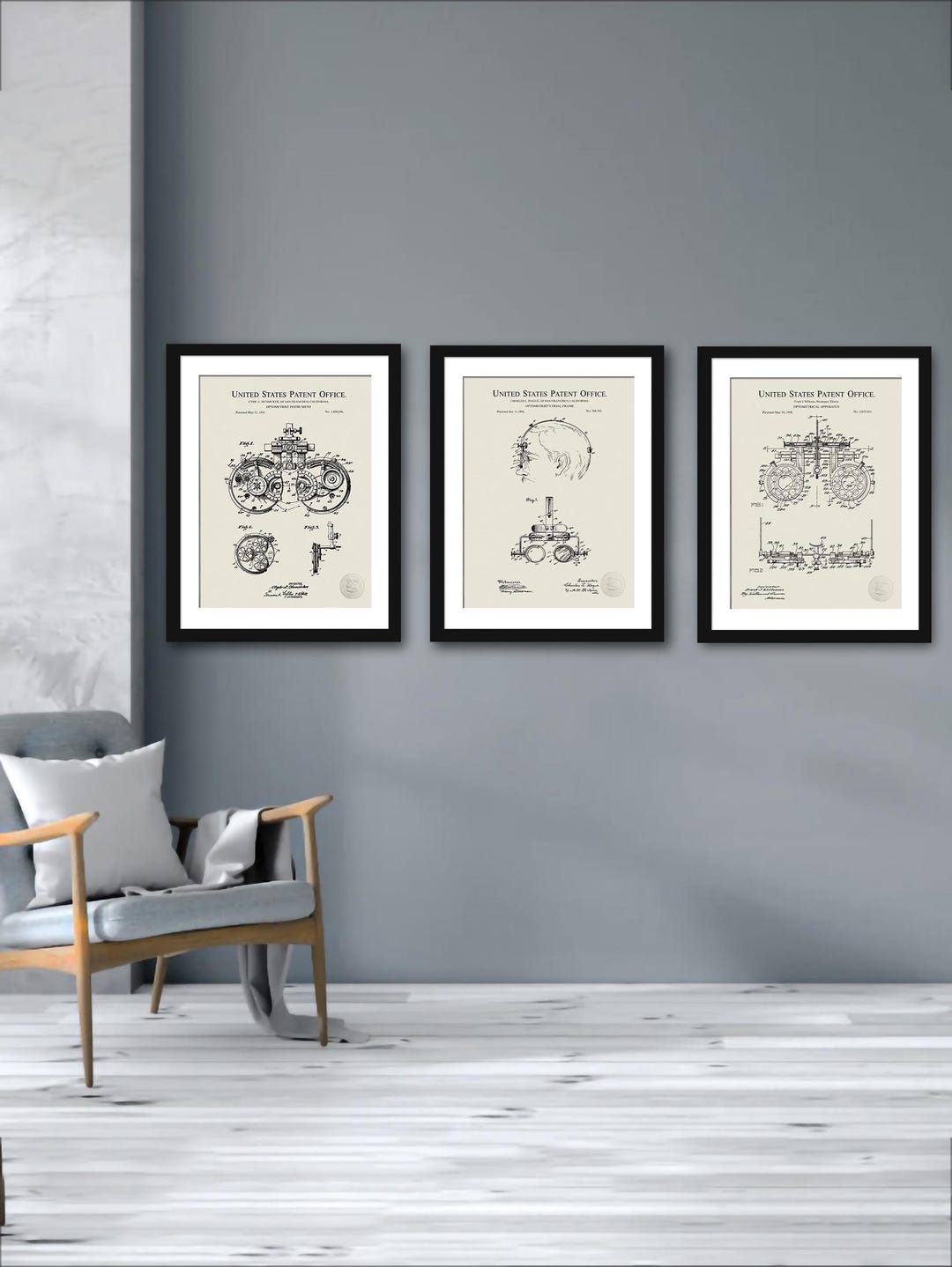 Vintage Optometry Print Set | Optometrist Instrument Patents ...