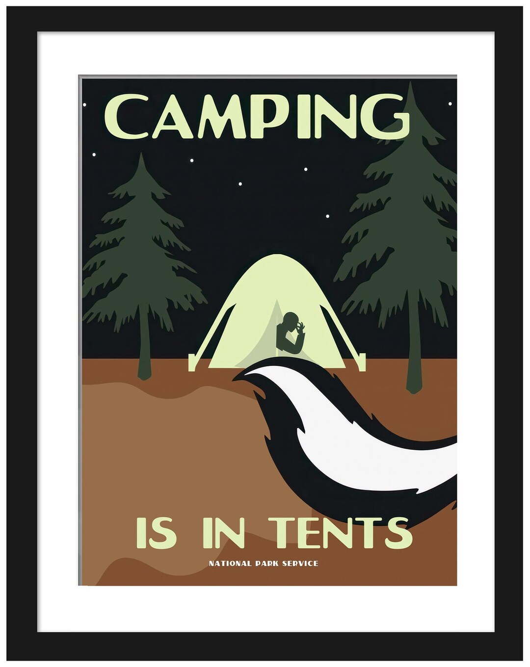 Vintage Camping Art | Reproduction of Outdoor Poster | Gift for Camping ...