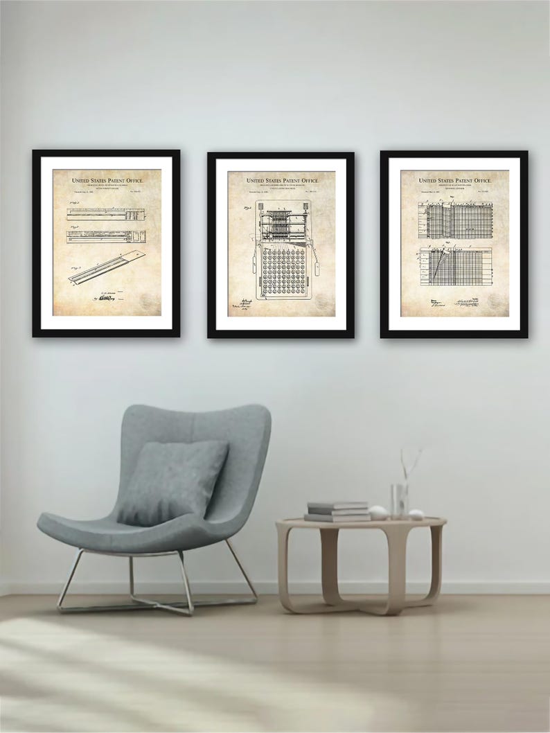 Vintage Accountant Art | Finance Patent Prints Set | Unique Office ...