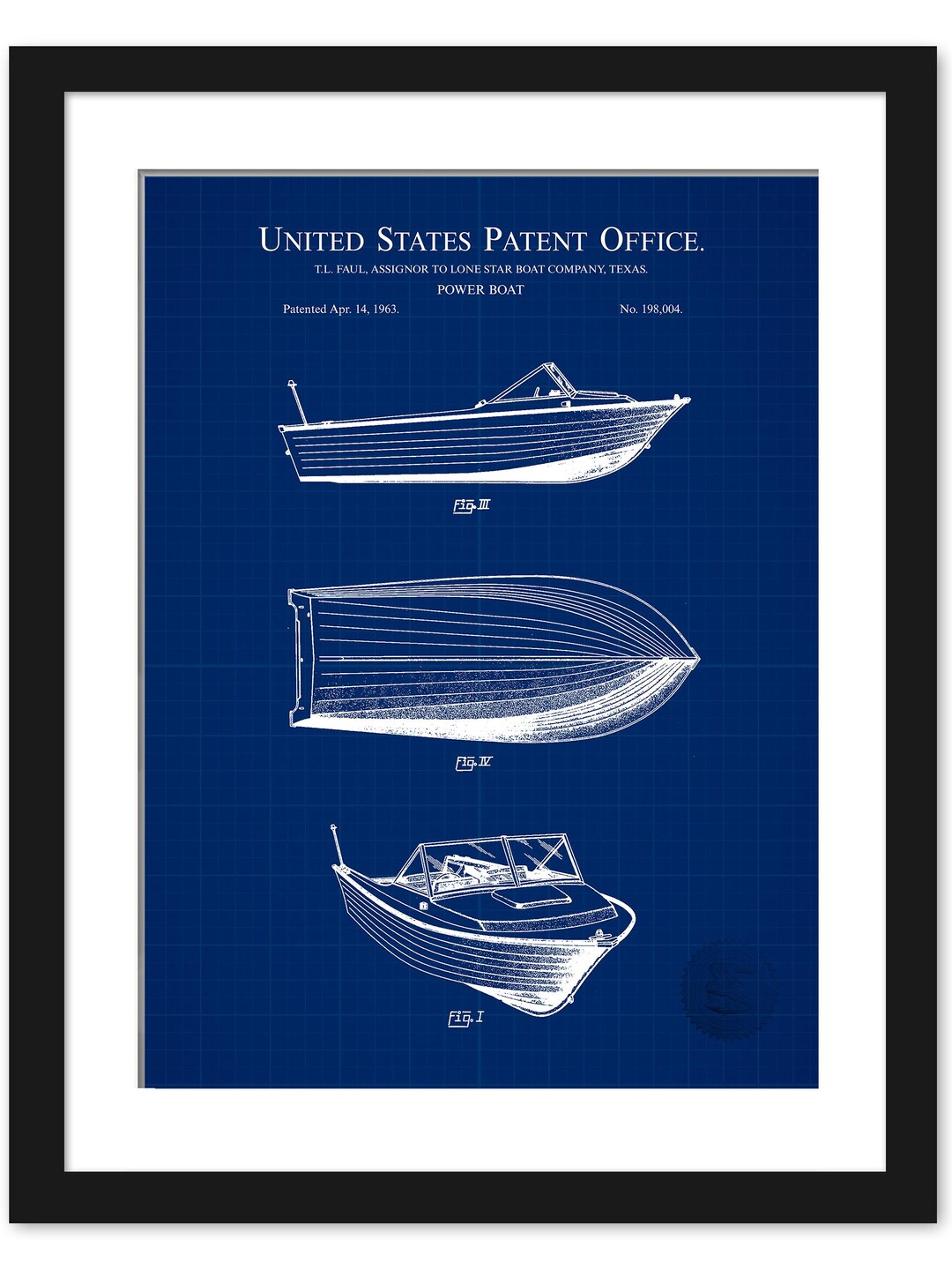 Power Boat Concept Print | 1963 Boat Patent | Gift for Boating ...
