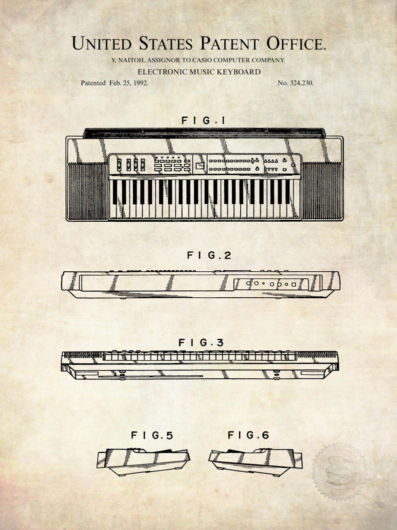 Vintage Electronic Keyboard Decor | 1992 Casio Electronic Keyboard ...