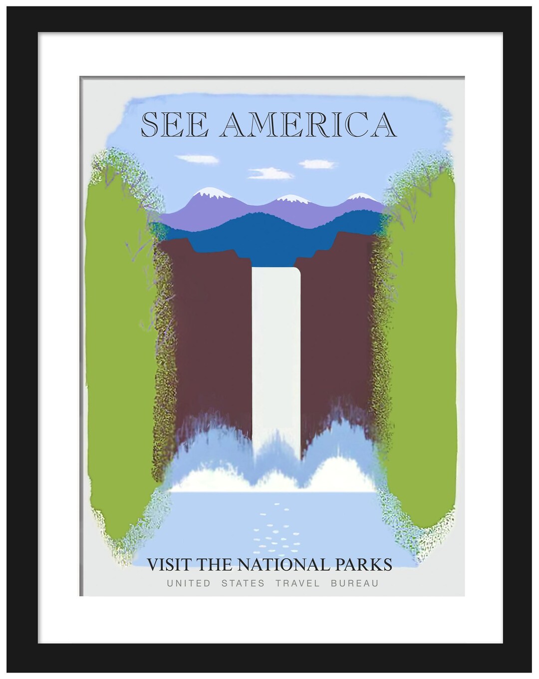See America Poster | Reproduction of 1936 National Park Art | Gift for ...