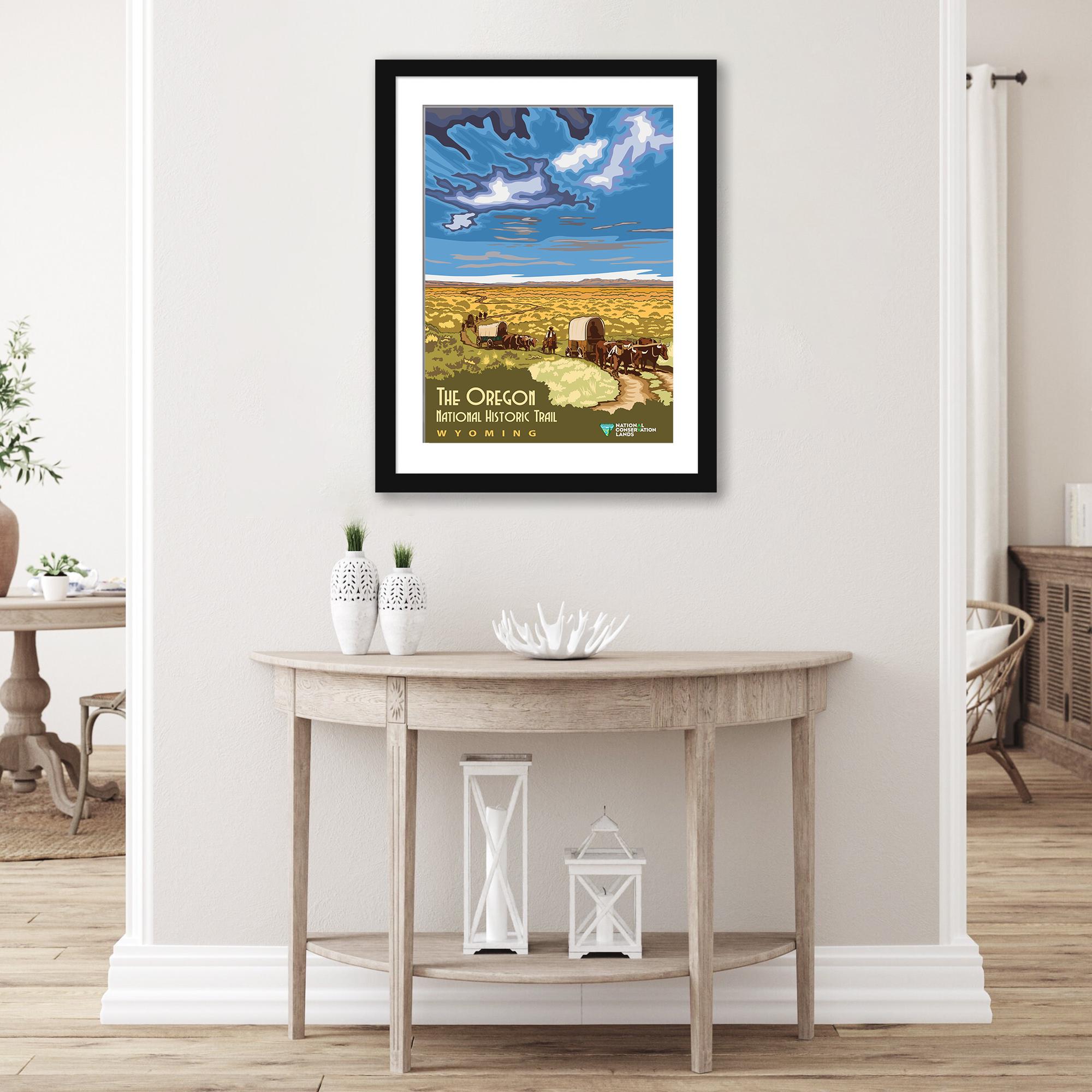 Historic Oregon Trail Art | Reproduction of Vintage Poster | Gift for ...