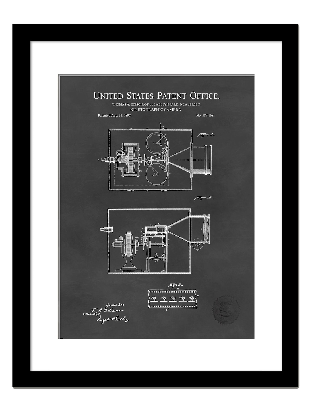 Classic Edison Camera | 1897 Thomas Edison Kinetographic Camera Patent ...