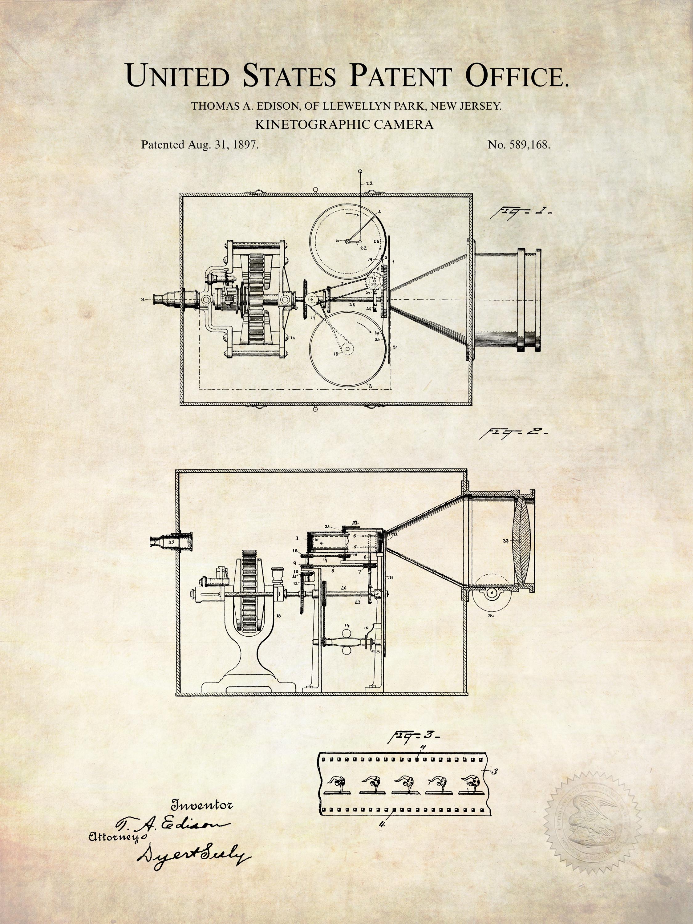 Edison Inventions | 1880s Thomas Edison, Bulb, Camera and Phonograph ...