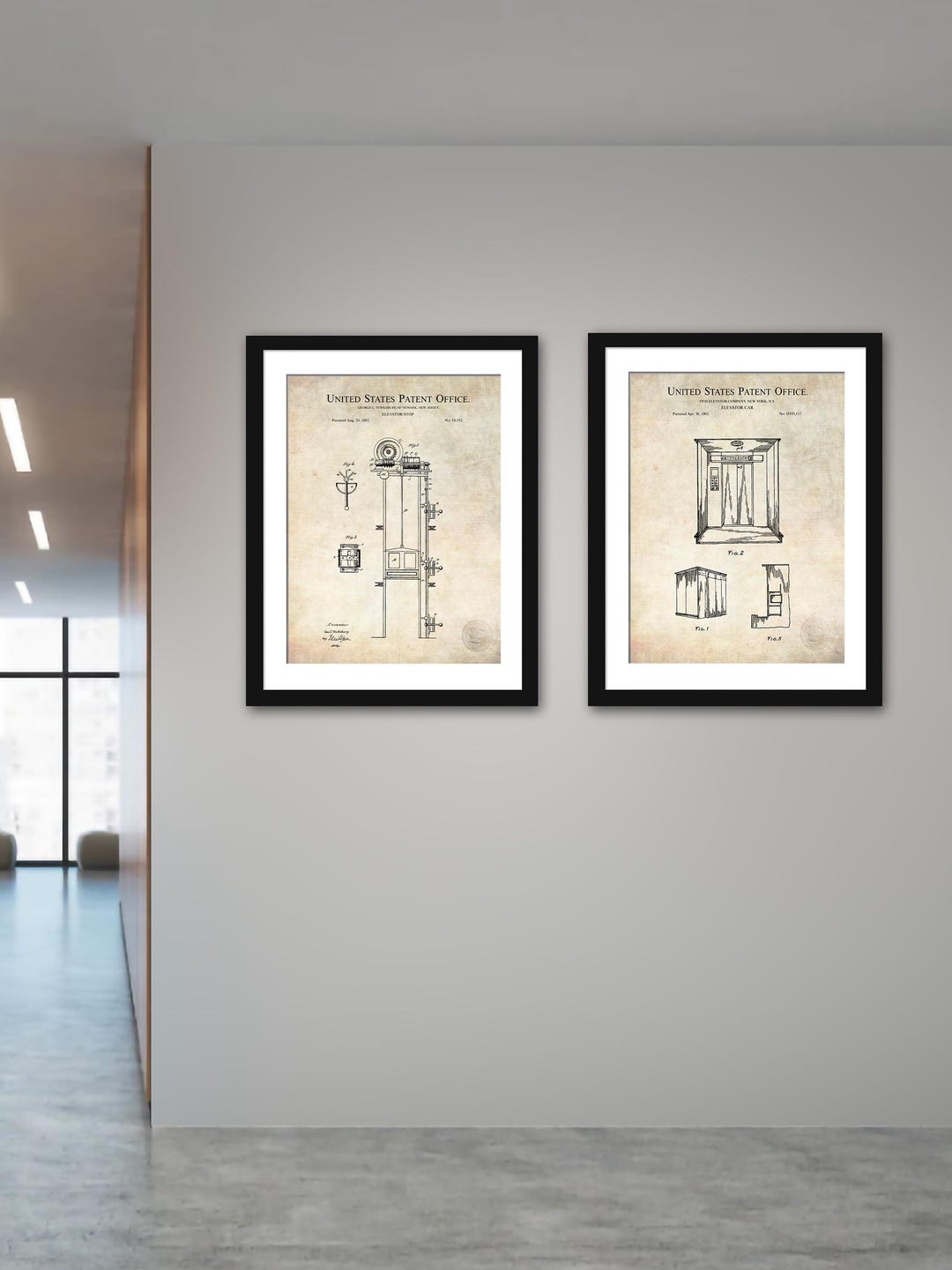 Vintage Elevator Designs | 1883 Elevator Mechanism & 1963 Otis Elevator ...