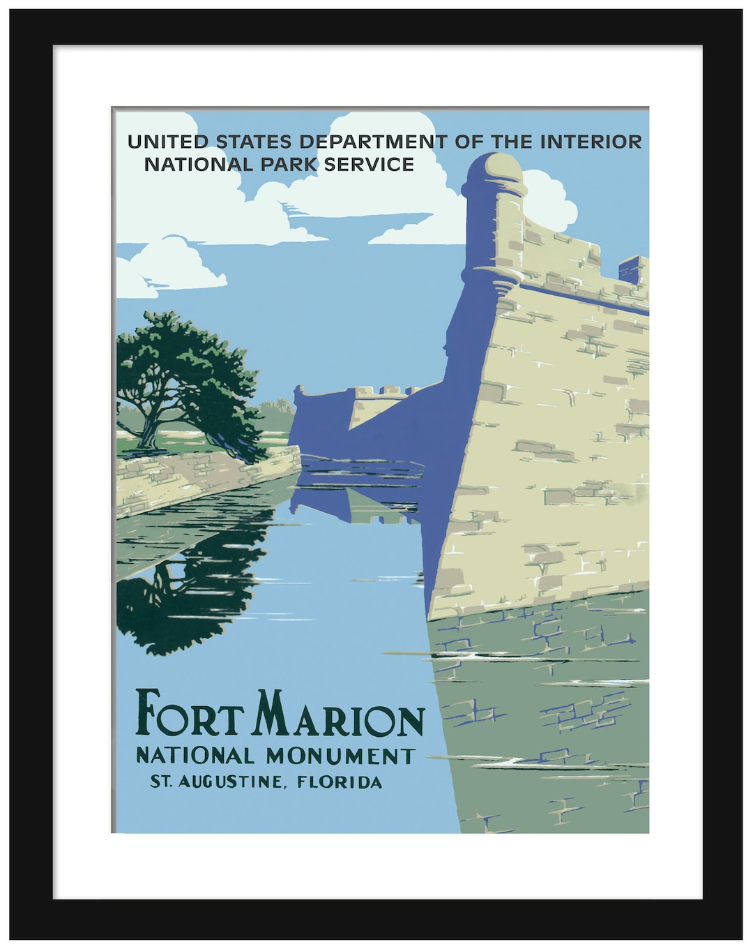 Florida Fort Marion National Monument Art | Reproduction of Castillo De ...