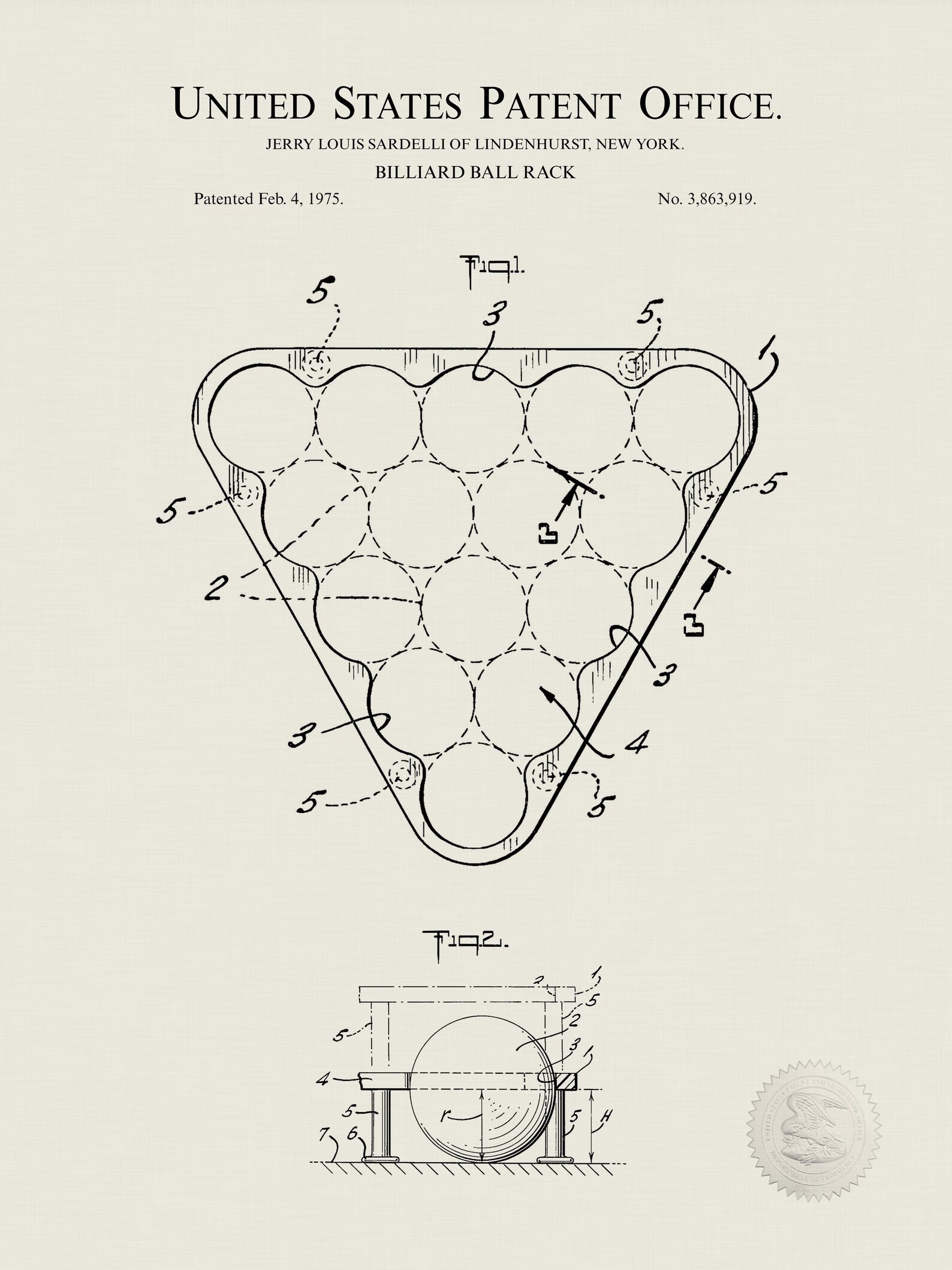 Vintage Billiard Decor | 1873-1879 Pool Table, Cue, Rack Patents | Game ...