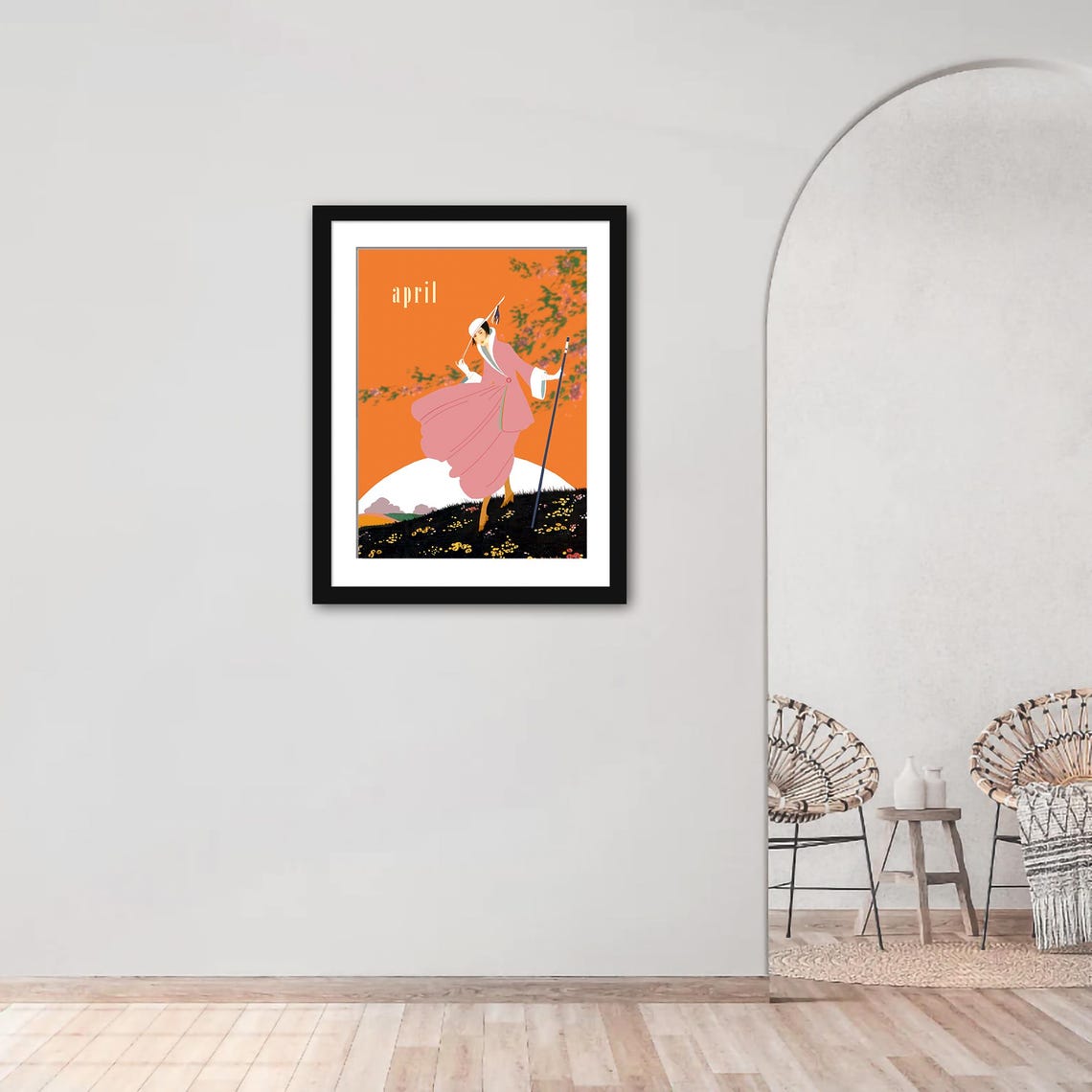 April Lady Fashion Poster | Reproduction of Vintage Fashion Magazine ...