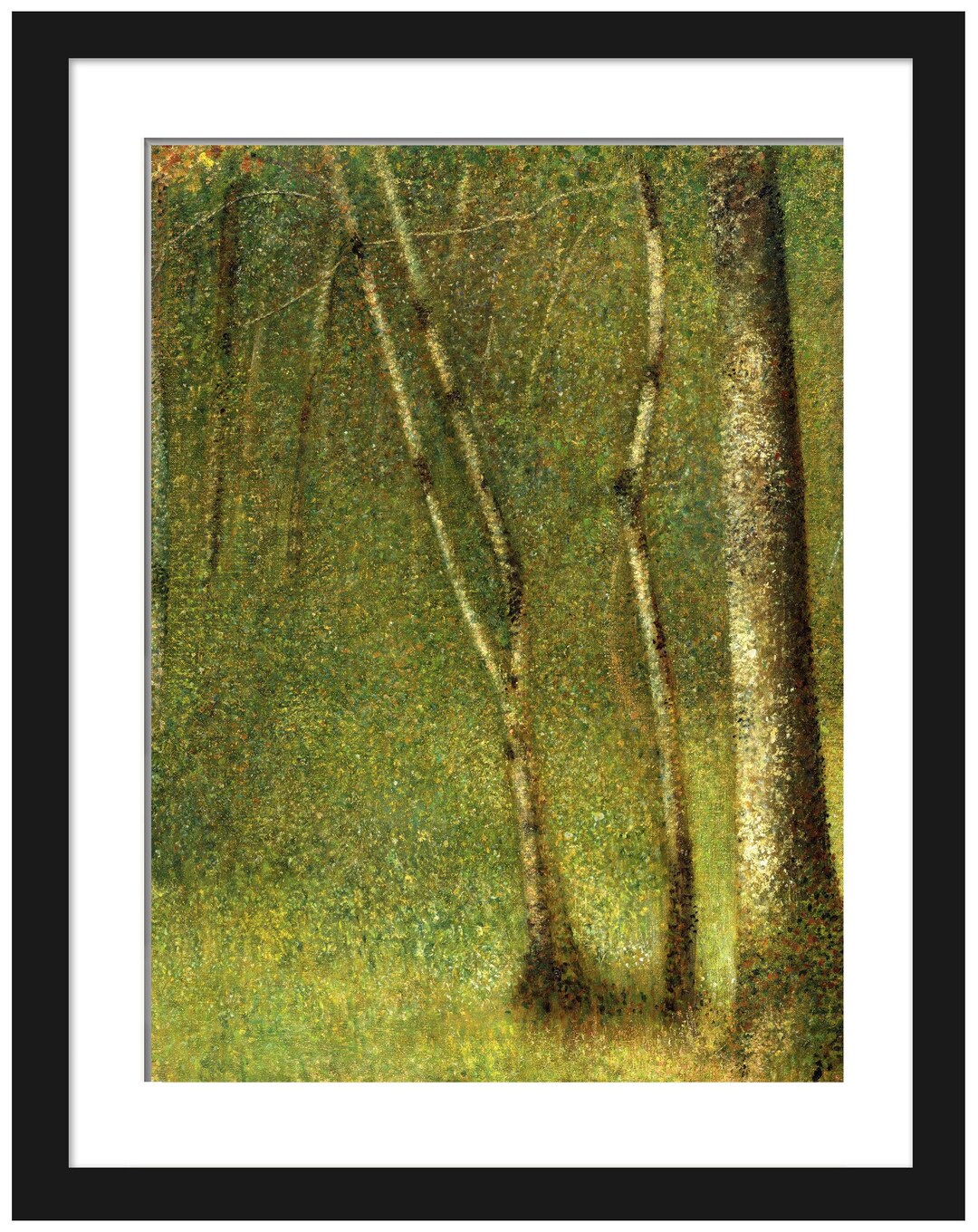 Forest Glade Art | Reproduction of Seurat's 1881 Tranquil Artwork ...