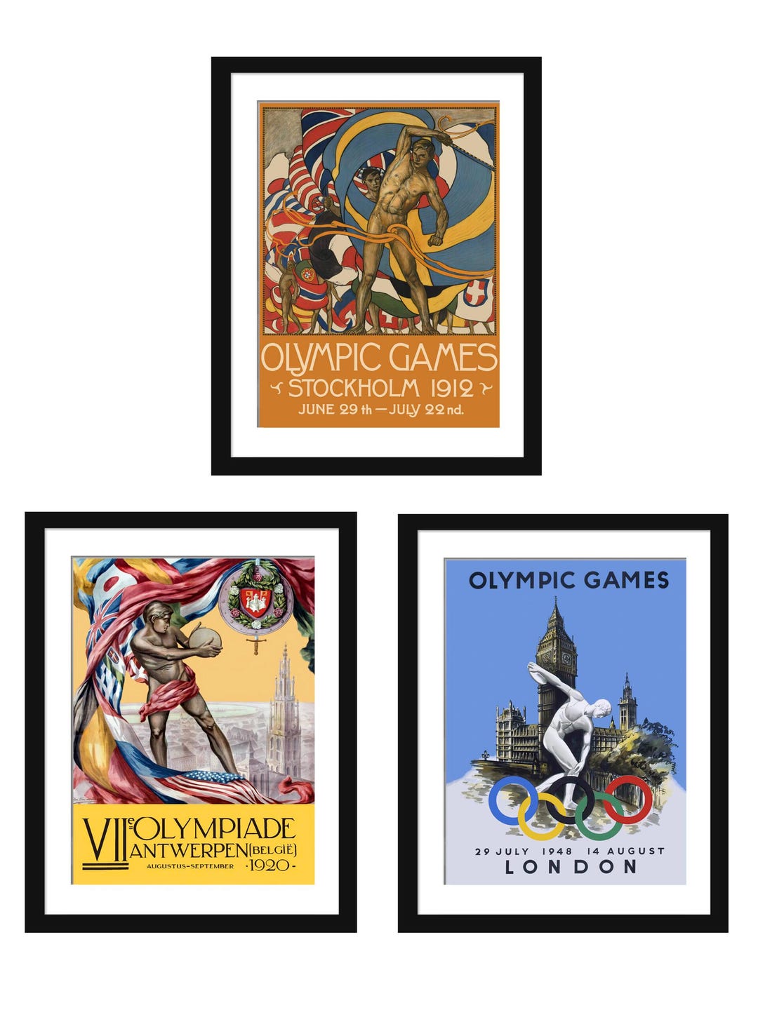 Olympic Collection Reproduction of Vintage Olympic Posters Gift for ...