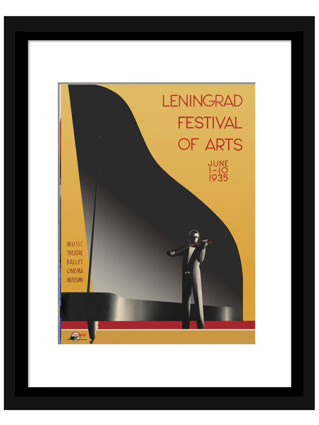 Iconic Leningrad Arts Festival Promotional Poster, Reproduction of the ...