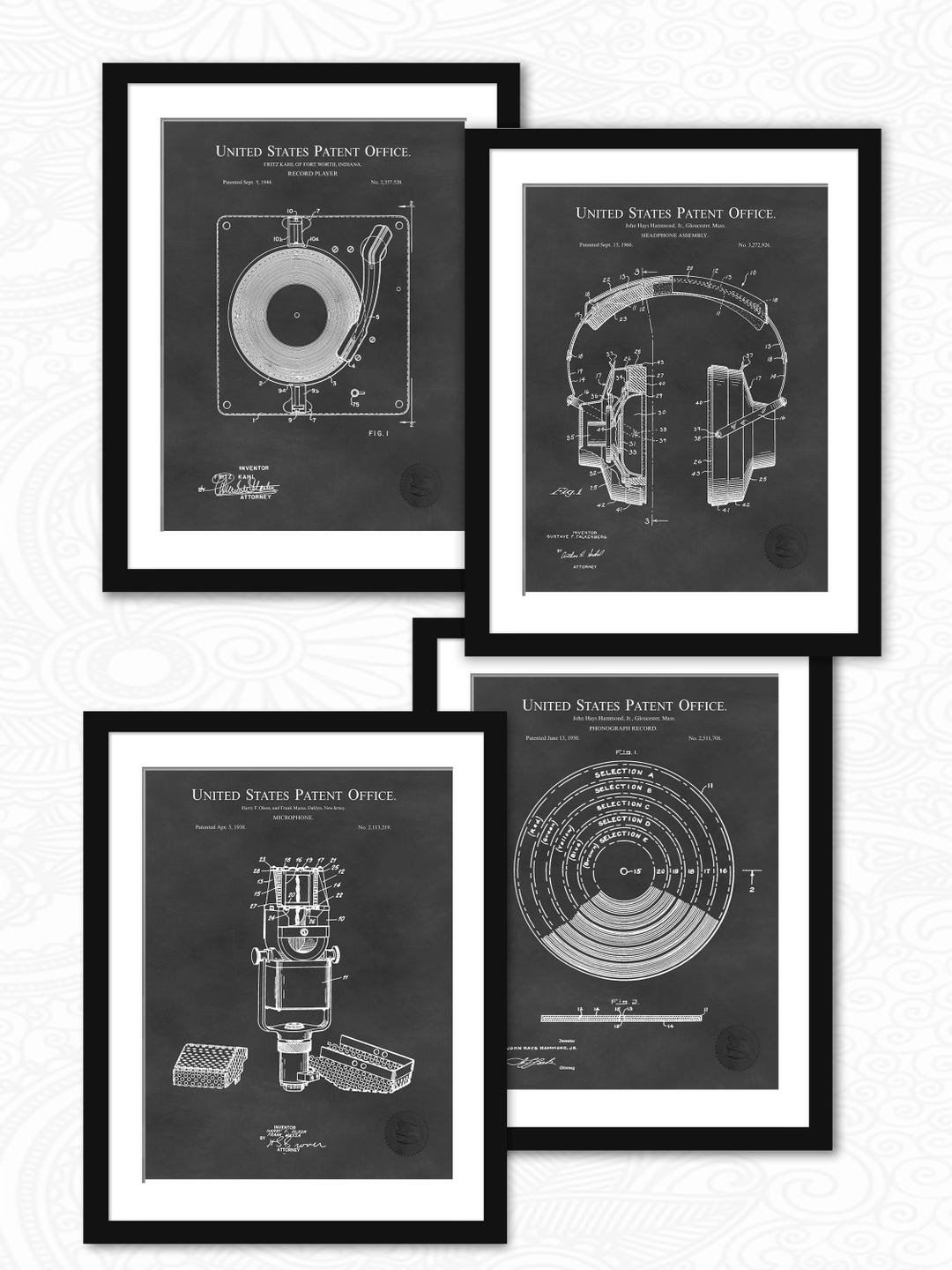 Essential DJ Collection | Prints of 1938-1966 Microphone, Record Player ...