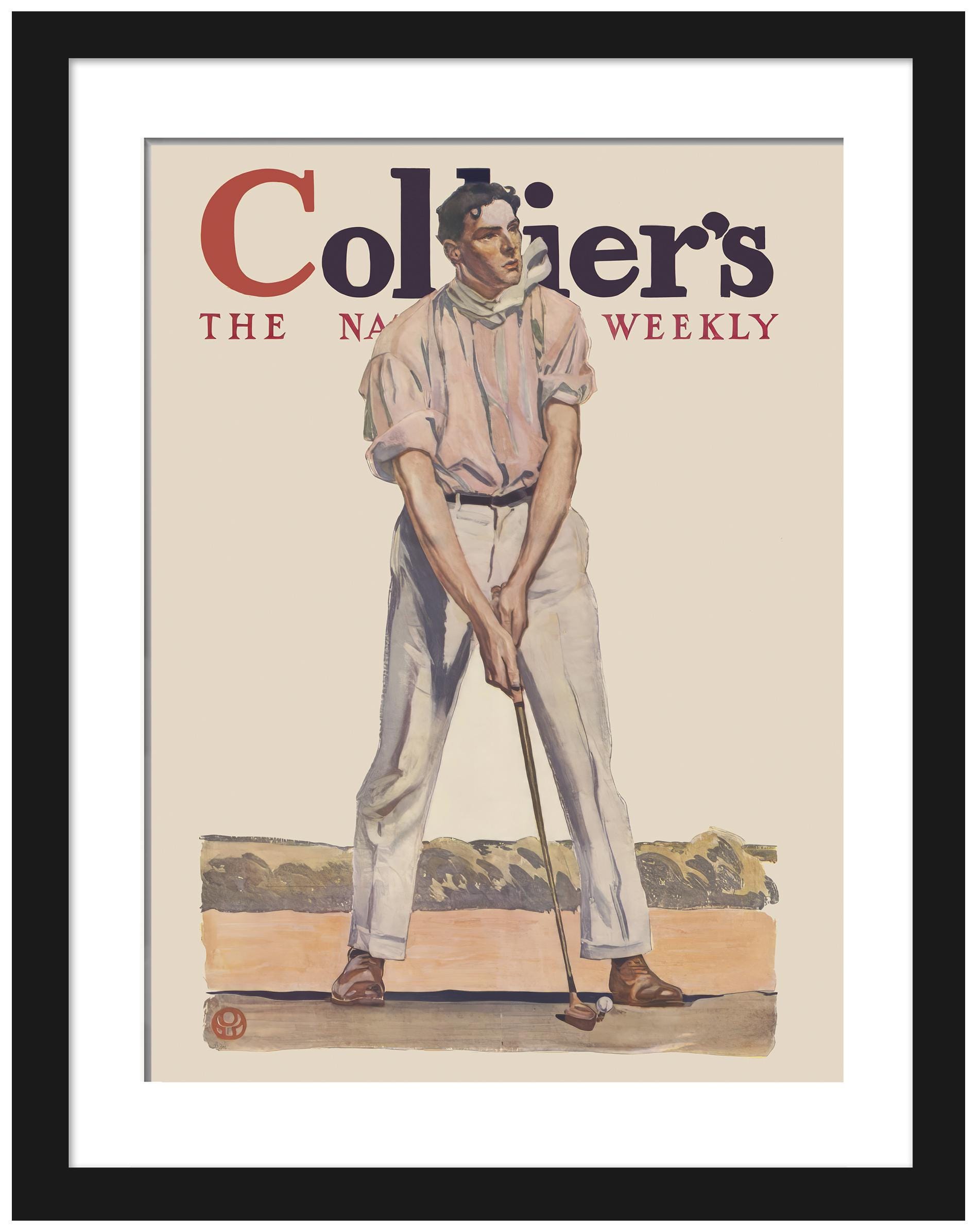 Early Golf Art | Reproduction of 1908 Magazine Cover Art | Gift for ...