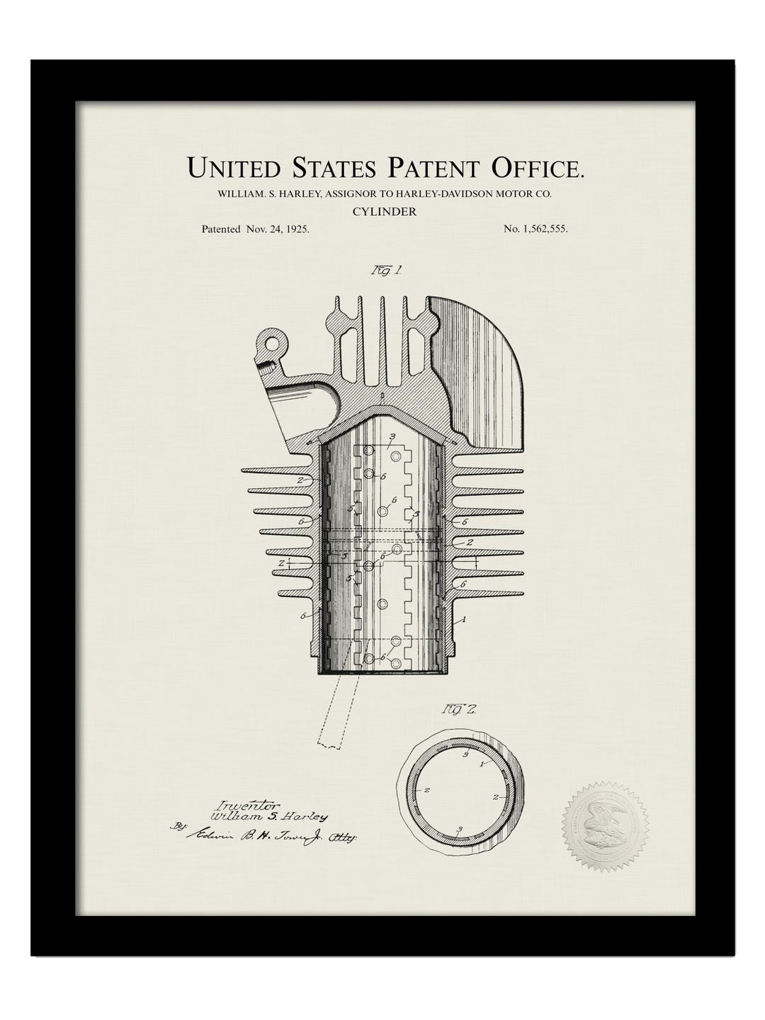 Motorcycle Engine Concept | 1920 Harley Engine Patent by William S ...