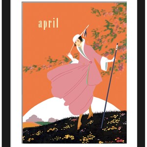 April Lady Fashion Poster | Reproduction of Vintage Fashion Magazine ...