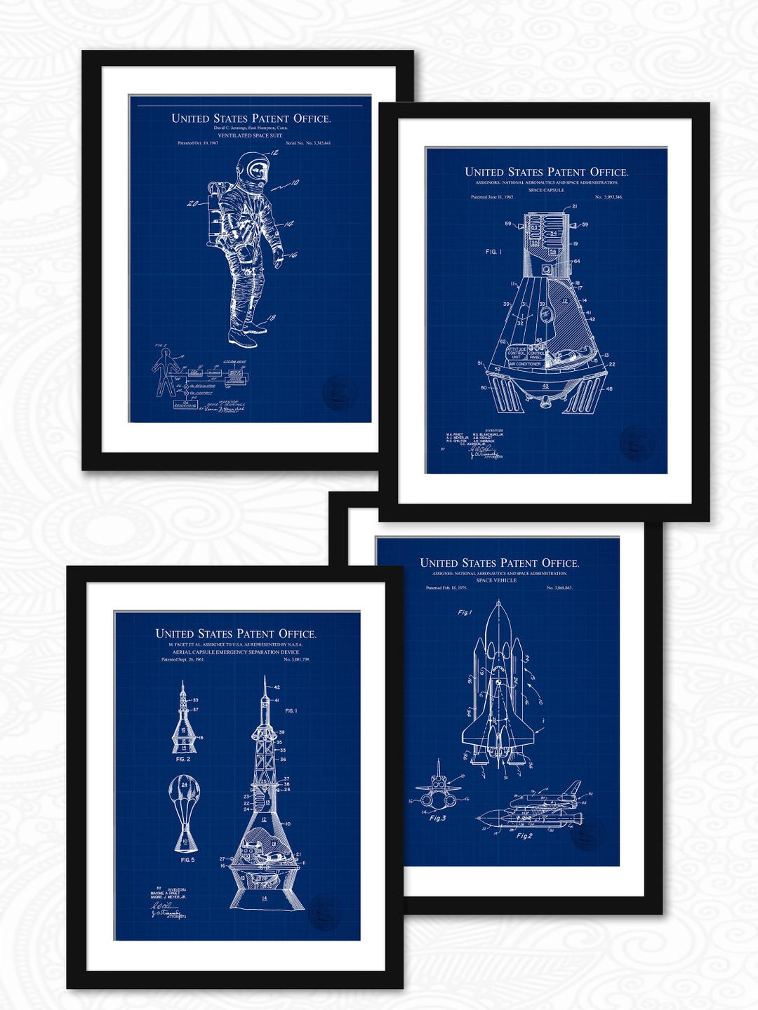 Early Space Exploration Collection | 1961 Mercury Capsule, 1963 Gemini ...