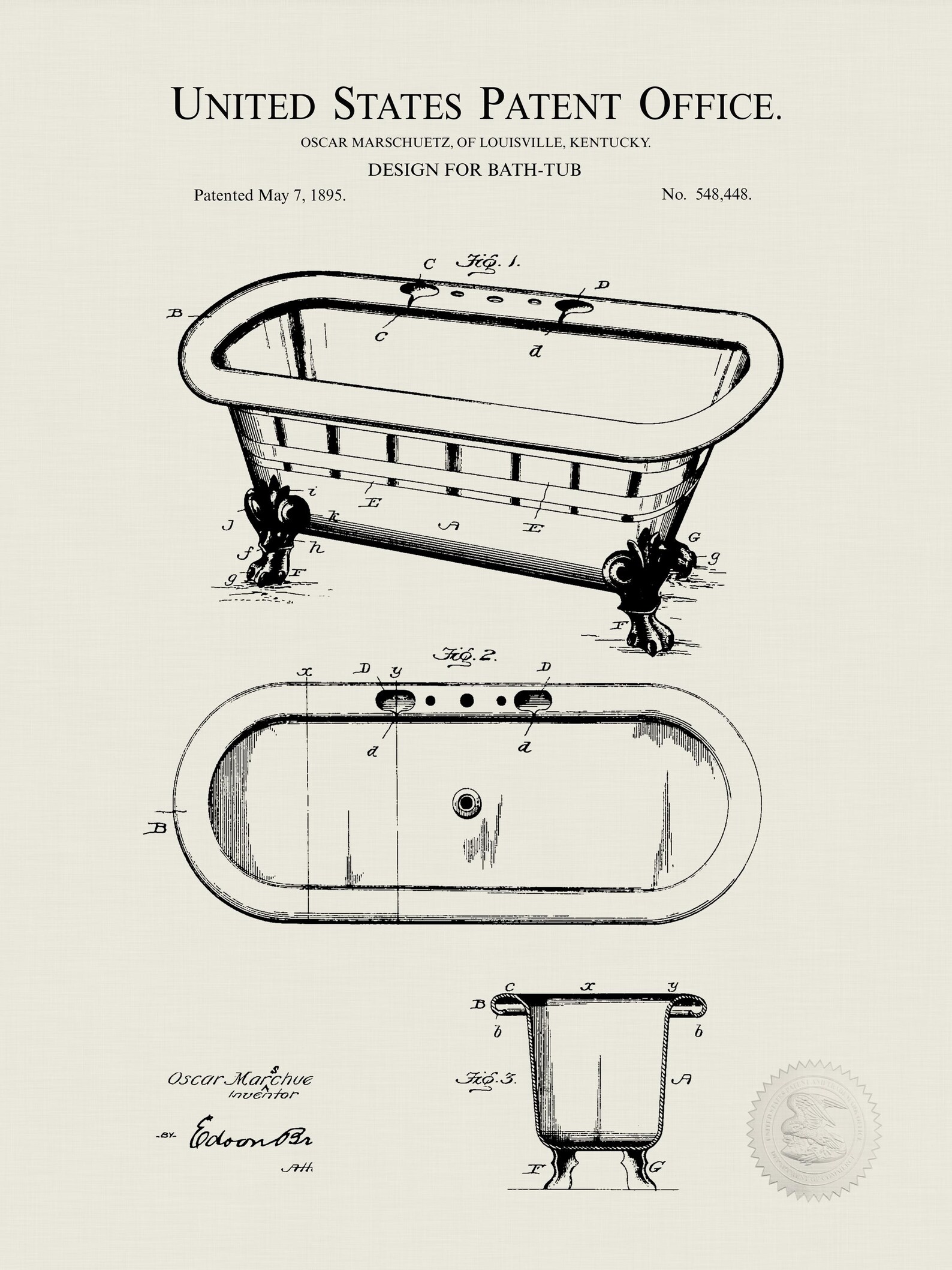 Vintage Bathroom Decor | 1891 Toilet Paper Roll, 1892 Water Closet ...