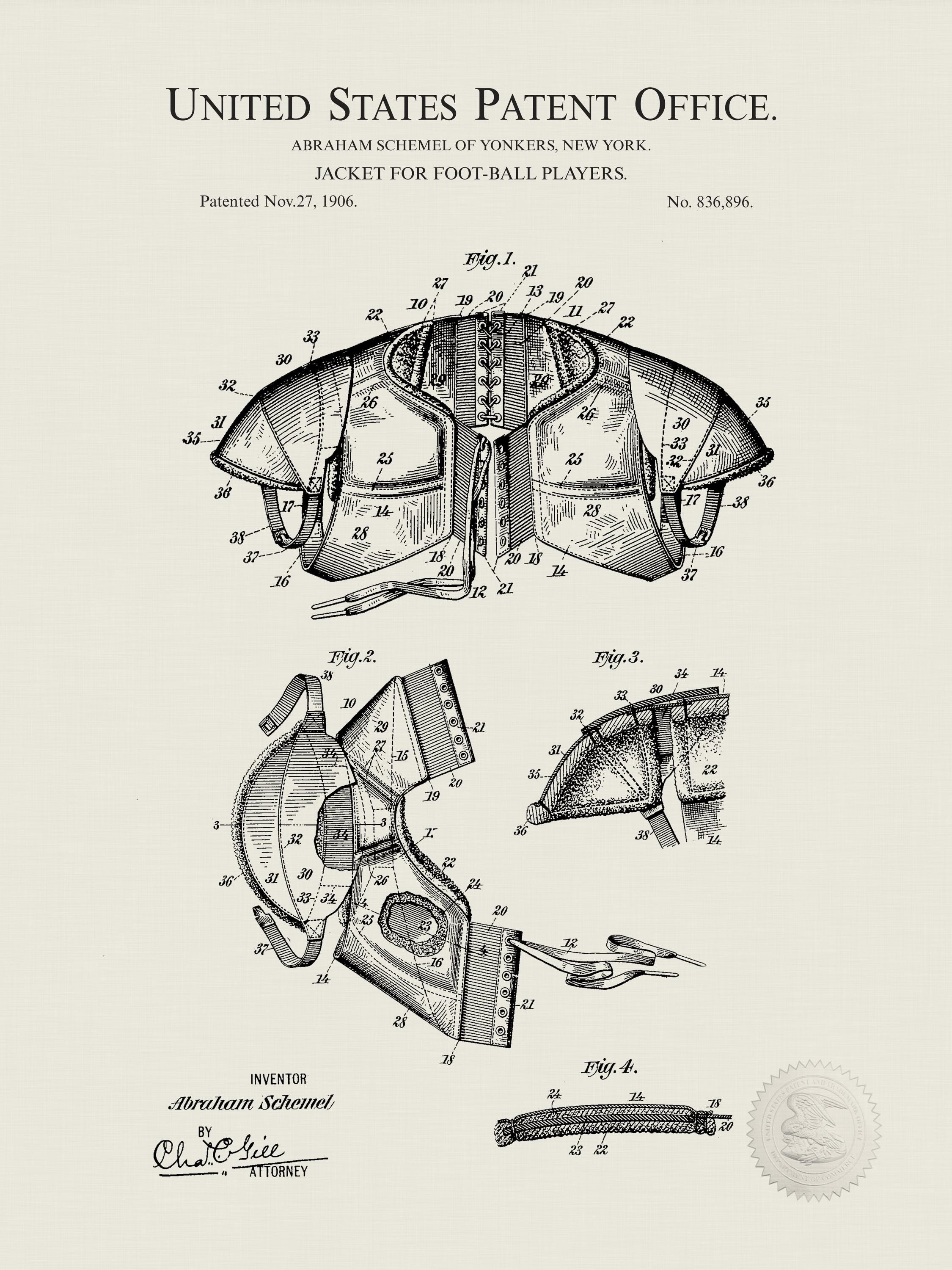 Vintage Football Shoulder Pads | 1906 Jacket for Football Players ...
