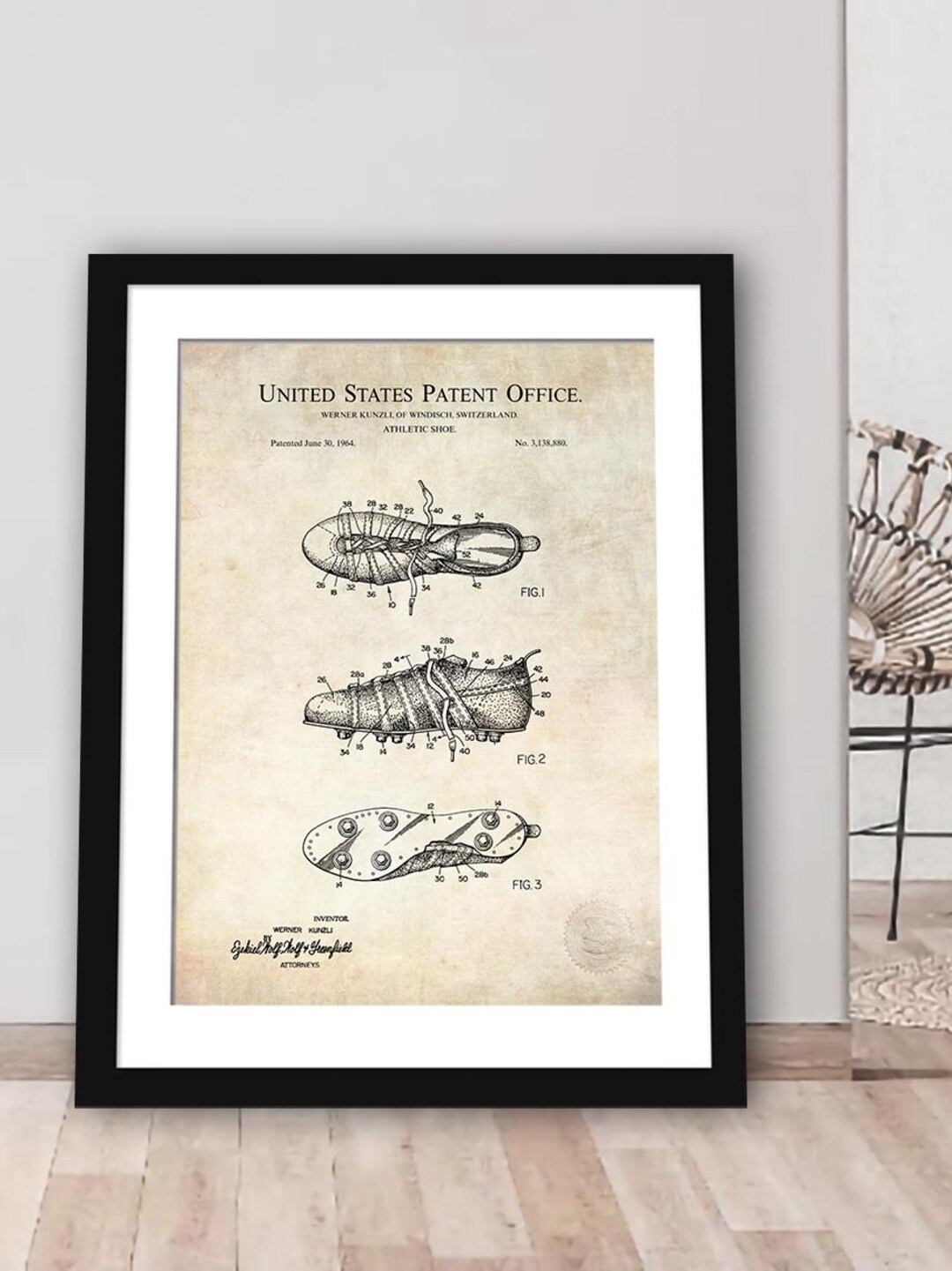 Vintage Soccer Art | Print of 1964 Soccer Boot | Gift for Soccer Player ...