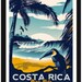 Costa Rica Pure Life Art Reproduction of 1950s Travel Poster Gift for ...