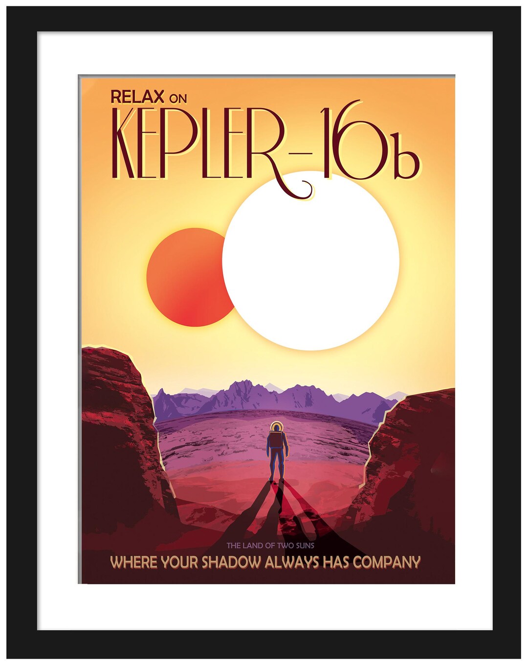 Relaxing View Kepler-16b Poster | Reproduction of Celestial Artwork ...