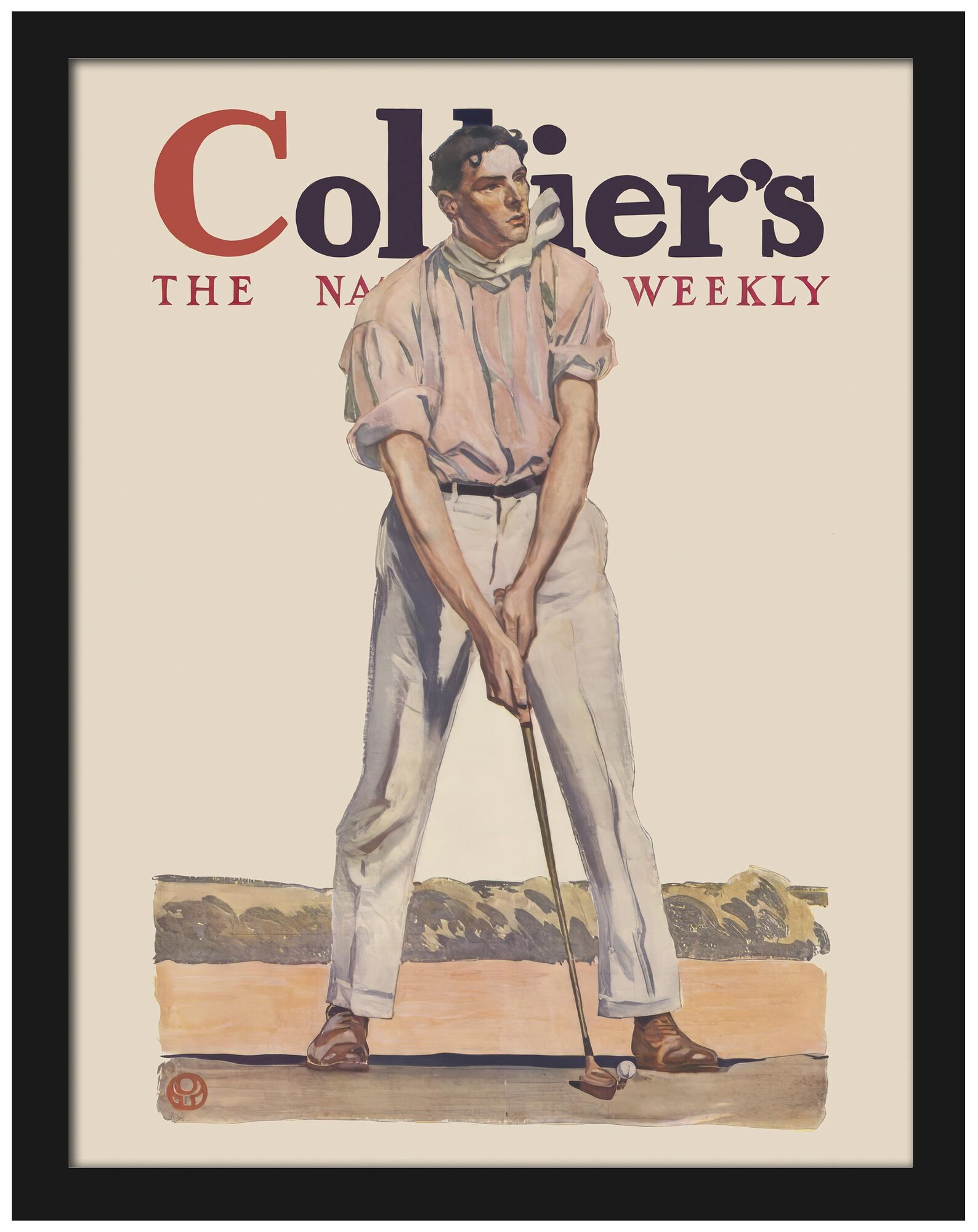 Early Golf Art | Reproduction of 1908 Magazine Cover Art | Gift for ...