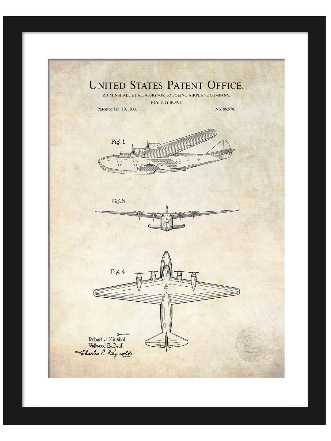 314 Clipper Design | Boeing 314 Aircraft Patent | Perfect Gift for ...
