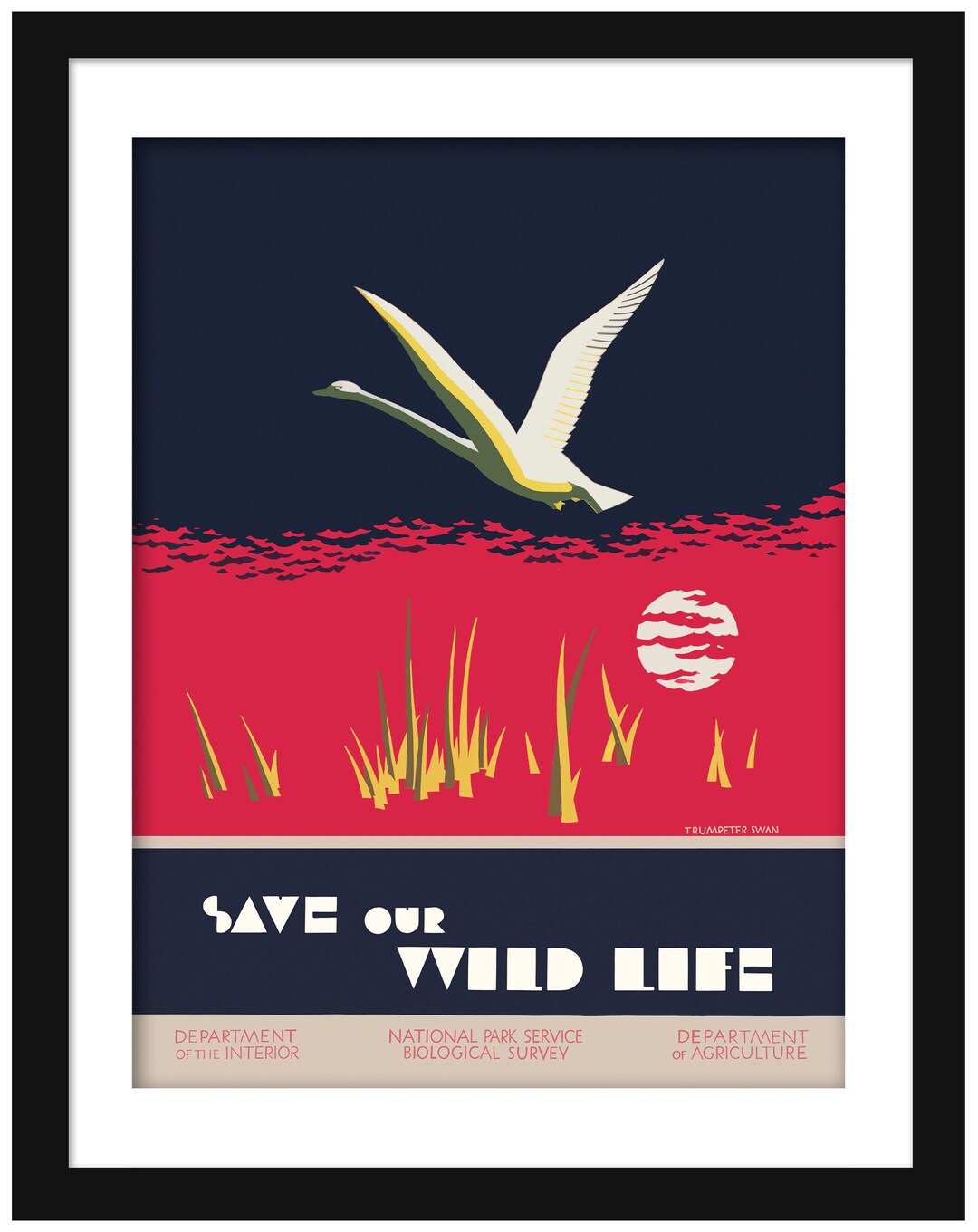 Save Our Wildlife Art | Reproduction of 1935 Wildlife Poster | Gift for ...