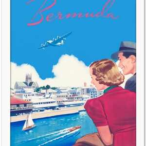 Beautiful Bermuda Day | Reproduction of 1950s Bermuda Travel Poster ...