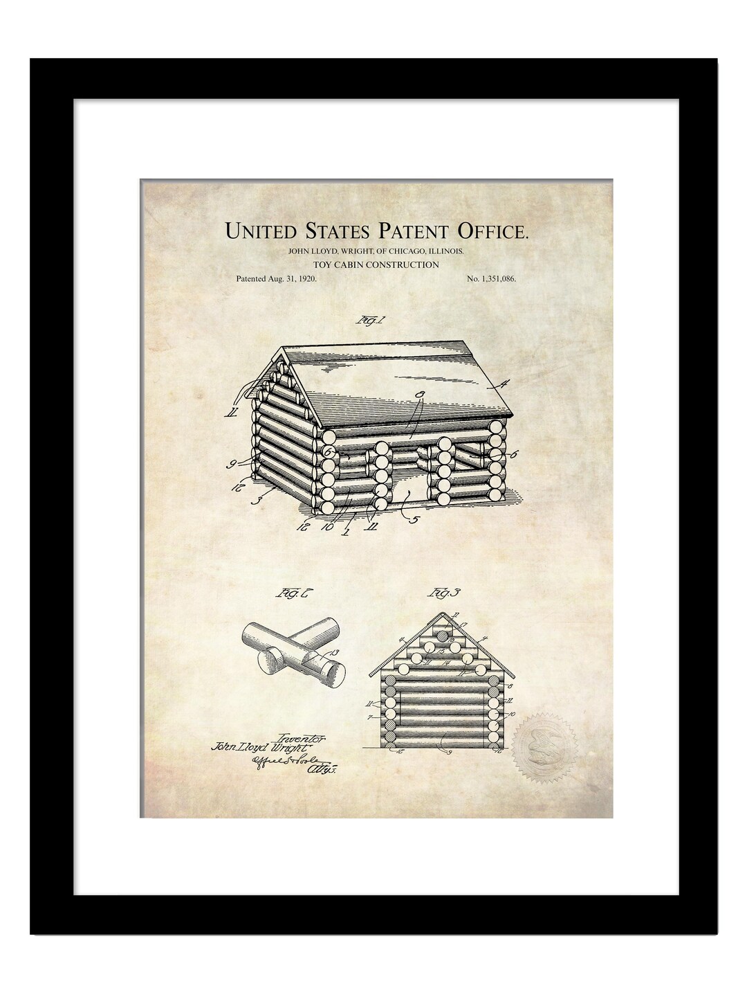 Building Blocks | Print of 1920 Building Set Patent | Gift for ...