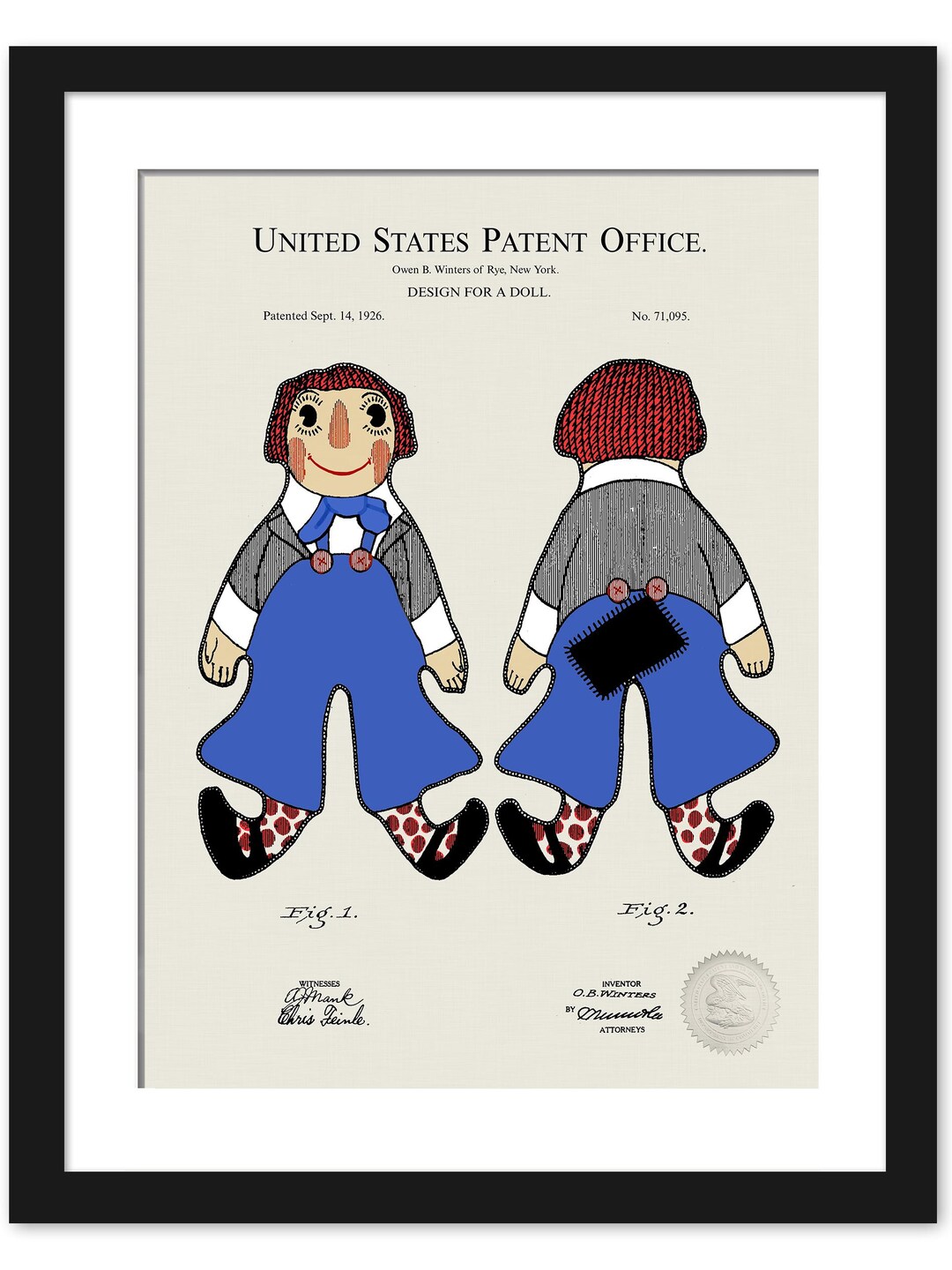 Classic Rag Doll Design | 1926 Vintage Toy Patent | Nostalgic Home ...