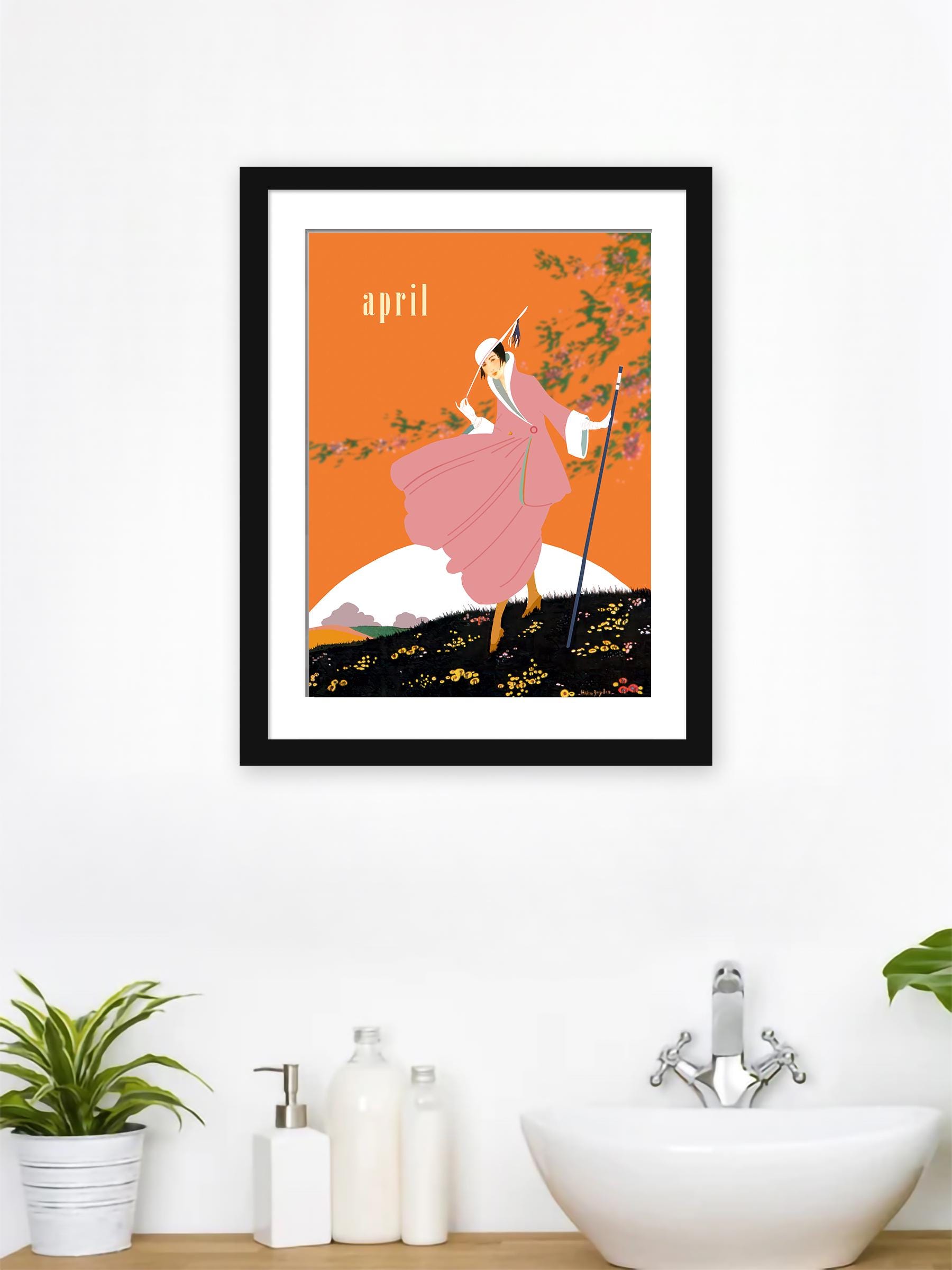 April Lady Fashion Poster | Reproduction of Vintage Fashion Magazine ...