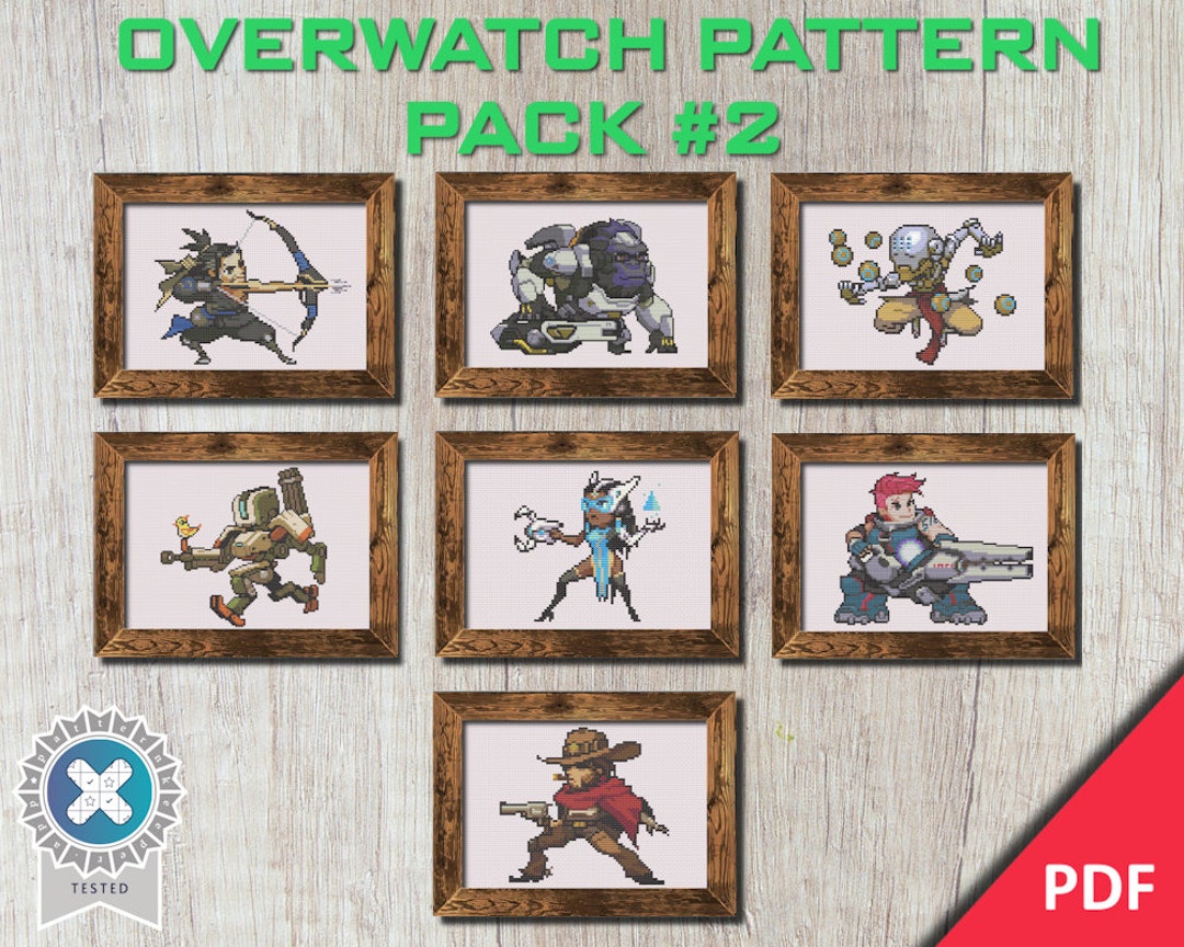 Overwatch Cross Stitch Patterns Multi-pack 2, PDF Files, Instant ...