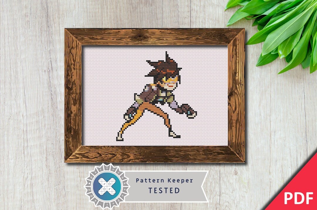 Overwatch Tracer Cross Stitch Pattern, PDF Files, Instant Download ...