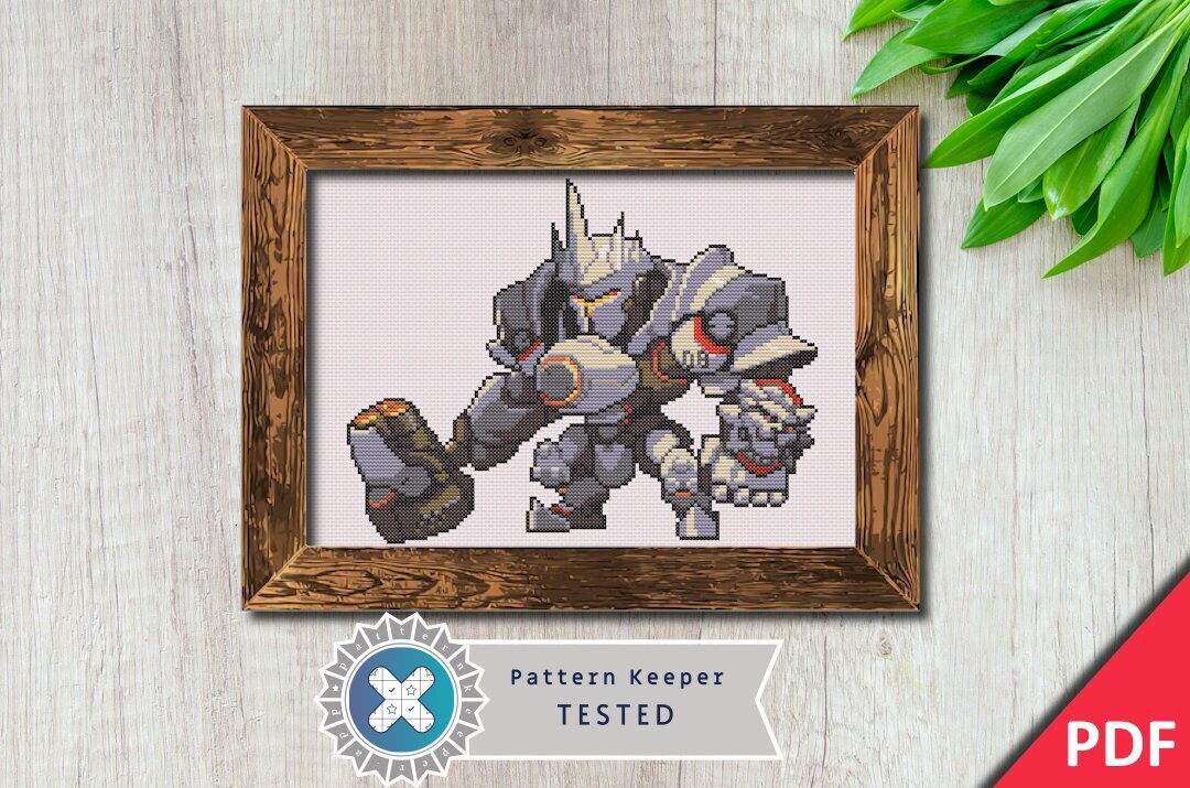 Overwatch Reinhardt Cross Stitch Pattern PDF, Instant Download Perfect ...