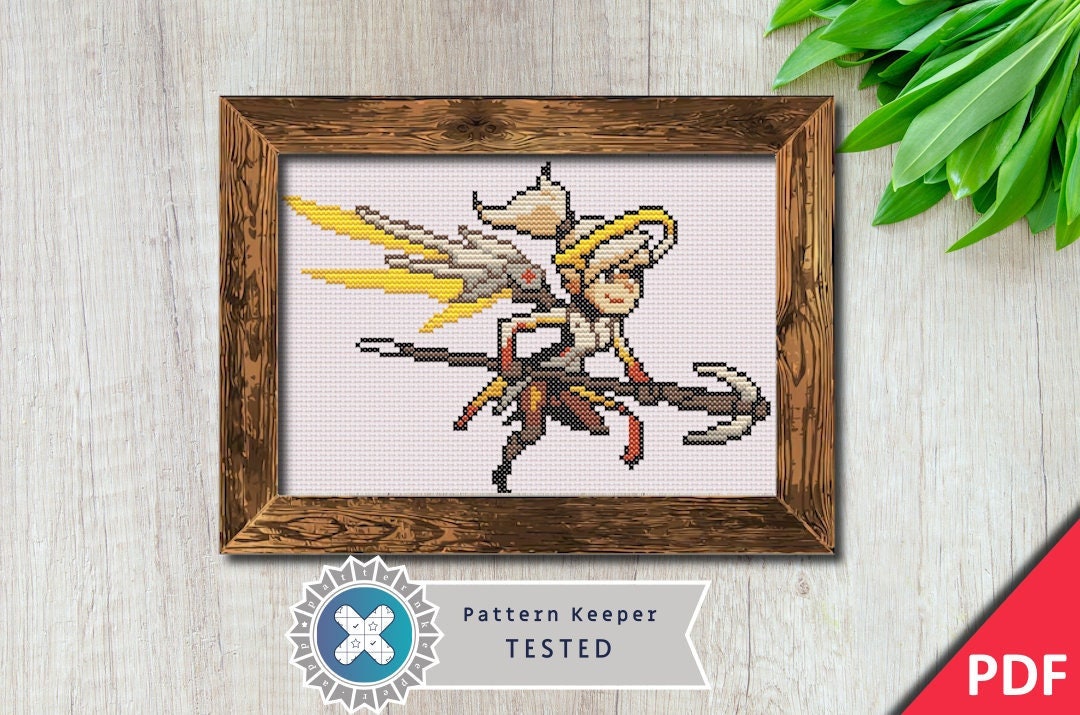 Overwatch Mercy Cross Stitch Pattern PDF, Instant Download Perfect ...