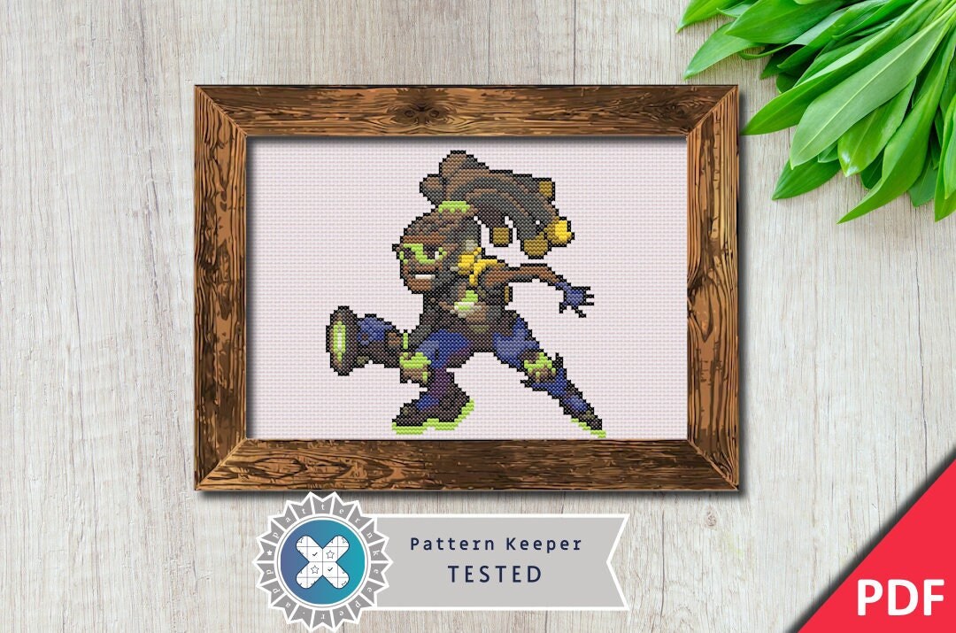 Overwatch Lúcio Cross Stitch Pattern PDF, Instant Download Perfect ...