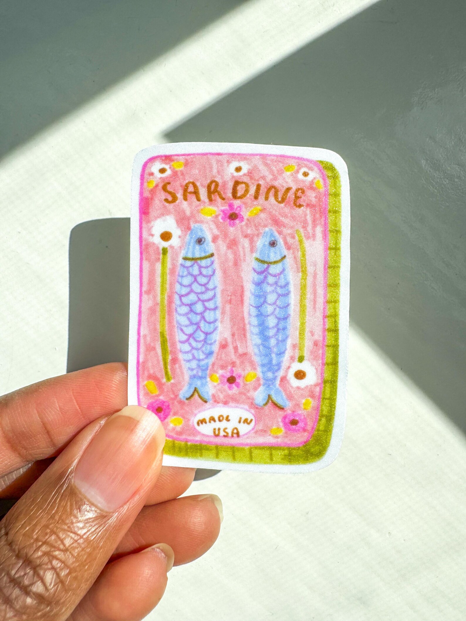 Sardine Packaging Vinyl Sticker | Cute Fish Sticker | Die Cut ...