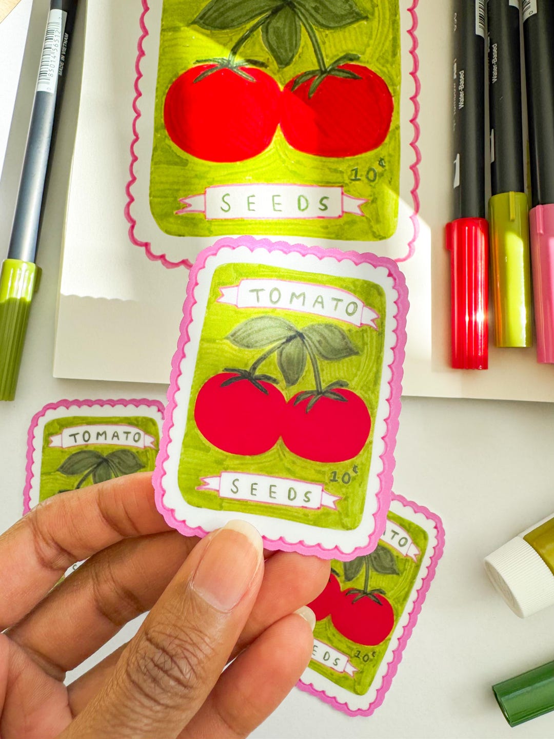 Tomato Seed Packet Vinyl Sticker | Cute Fruit Sticker | Die Cut ...