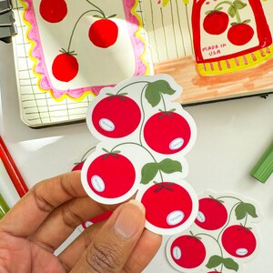 Tomato Vine Vinyl Sticker Cute Fruit Sticker Die Cut Waterproof Matte ...
