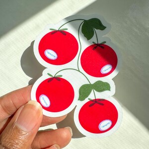 Tomato Vine Vinyl Sticker | Cute Fruit Sticker | Die Cut | Waterproof ...