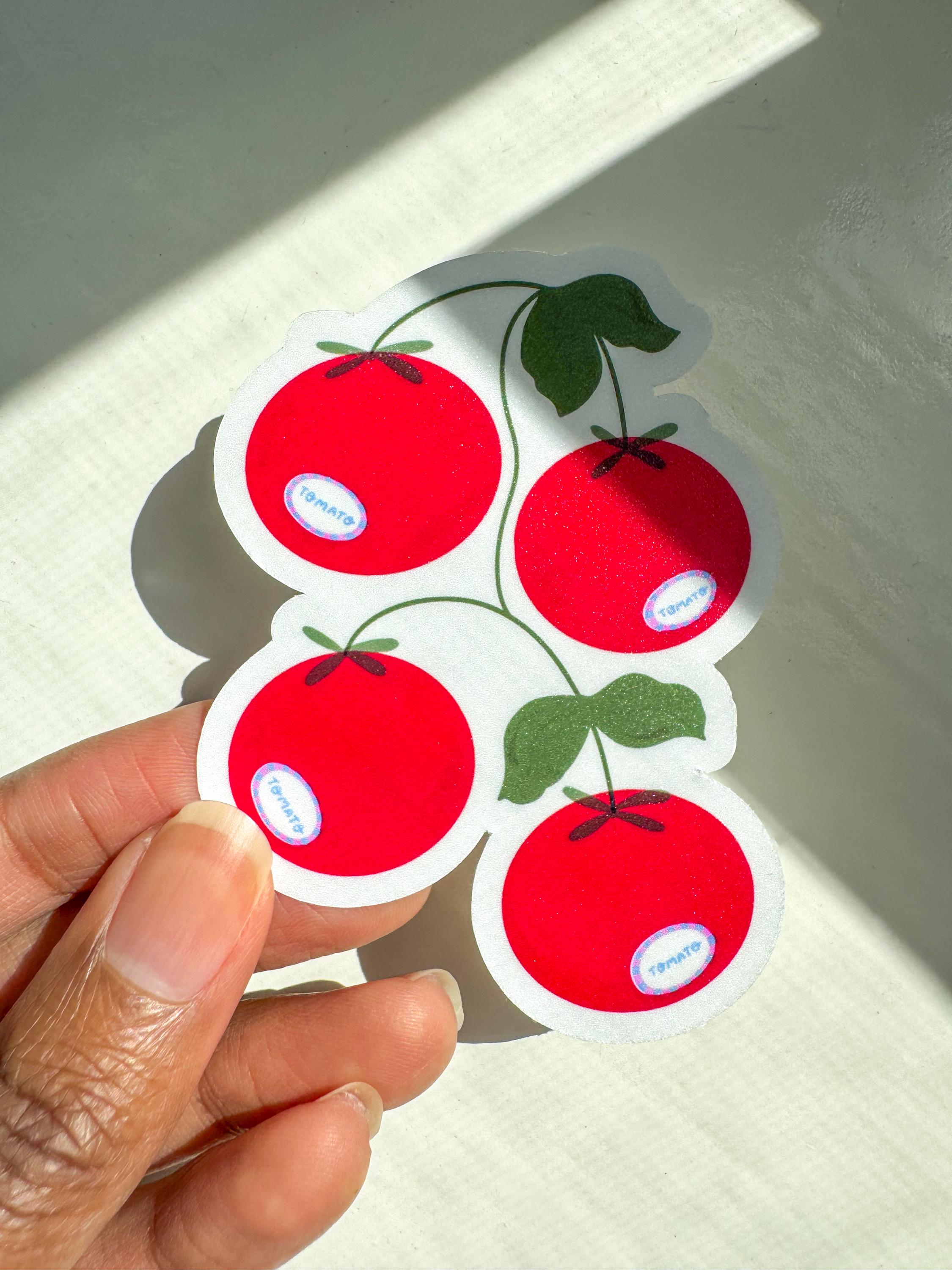 Tomato Vine Vinyl Sticker Cute Fruit Sticker Die Cut Waterproof Matte ...