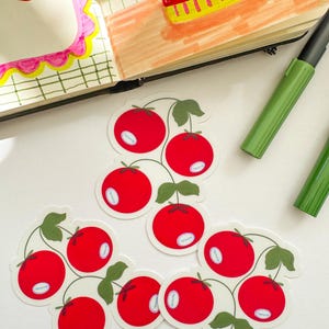 Tomato Vine Vinyl Sticker | Cute Fruit Sticker | Die Cut | Waterproof ...