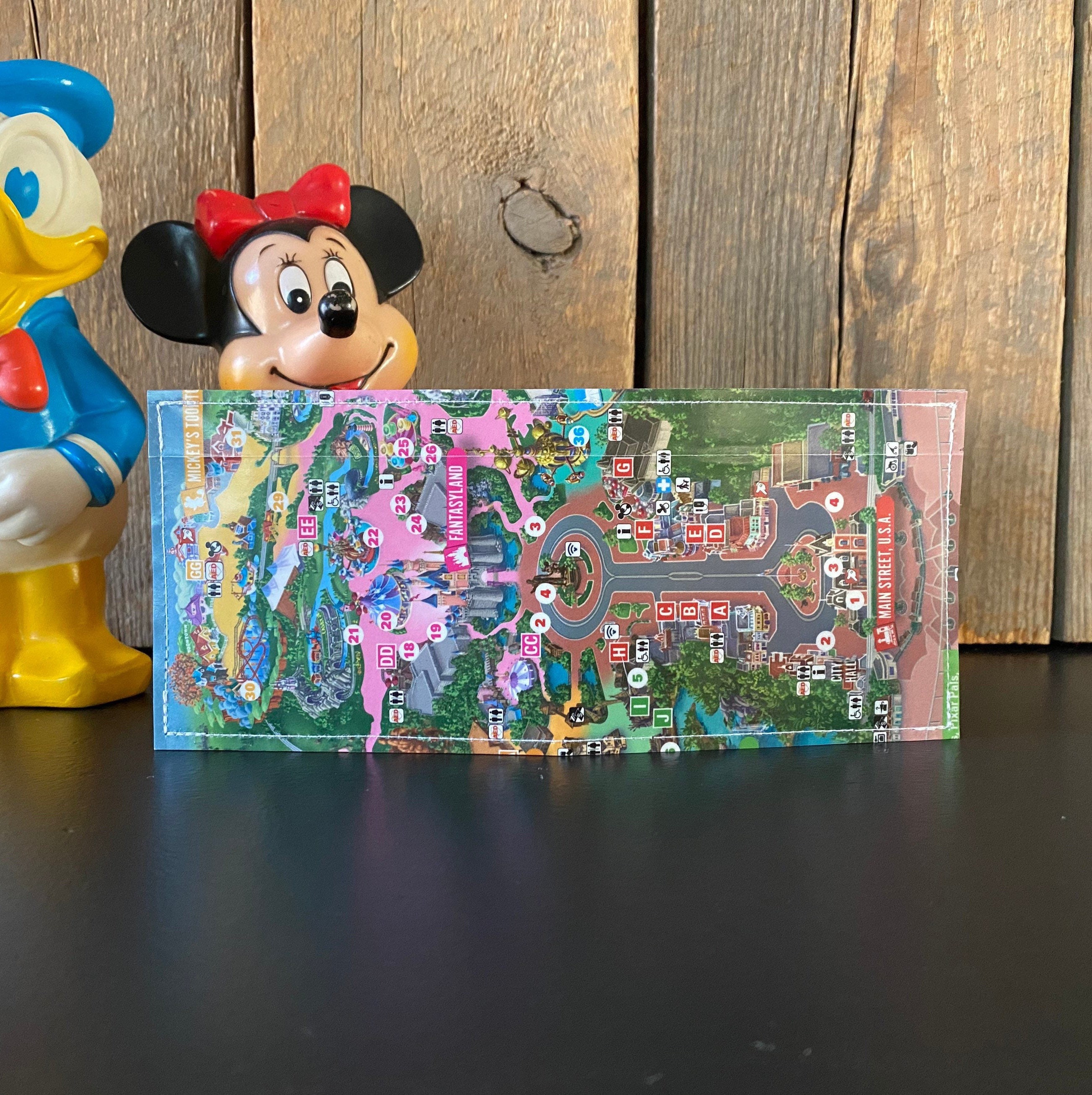 The Original Disneyland Map Wallet | Etsy